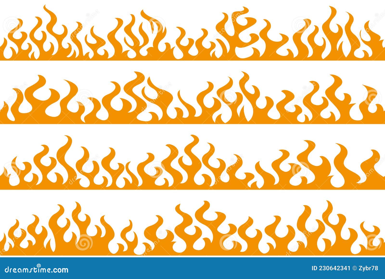 Fire flame frame borders stock vector. Illustration of inferno - 230642341