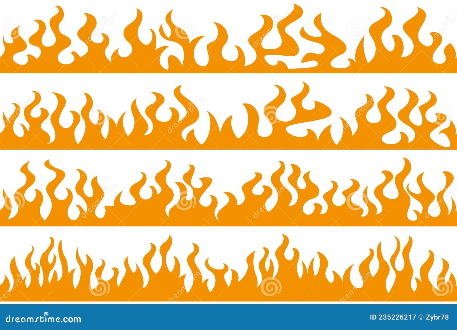 Fire flame frame borders stock vector. Illustration of frame - 235226217