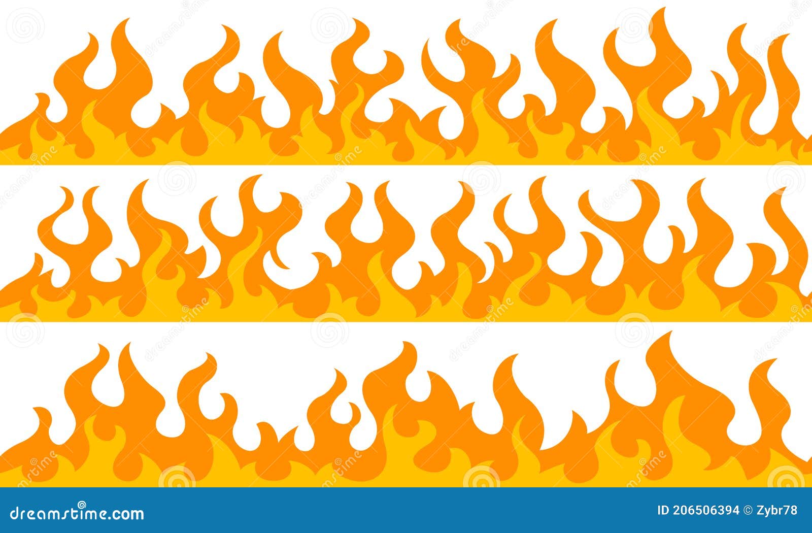 Fire flame frame borders stock illustration. Illustration of line ...