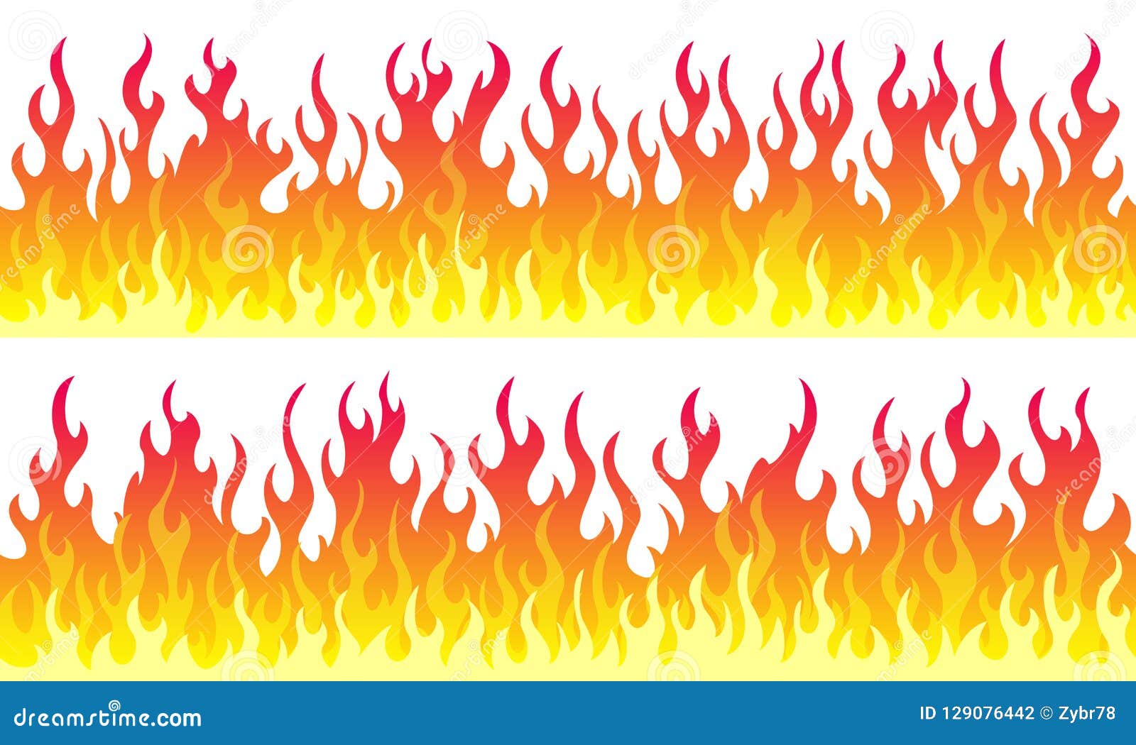 Fire flame frame borders stock vector. Illustration of collection ...
