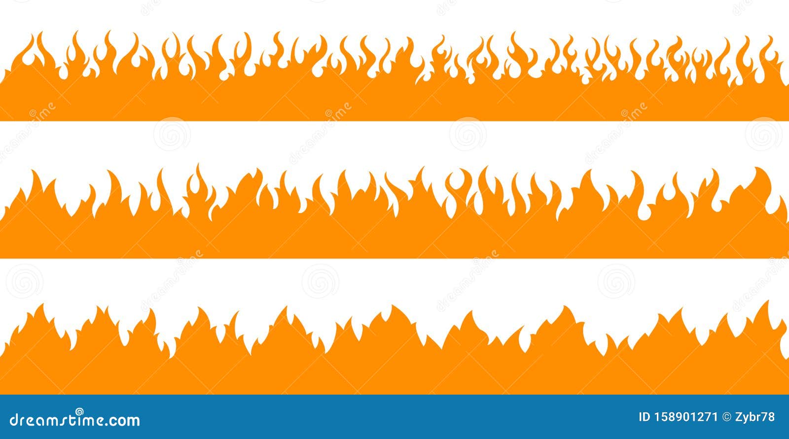 Fire flame frame borders stock vector. Illustration of burn - 158901271