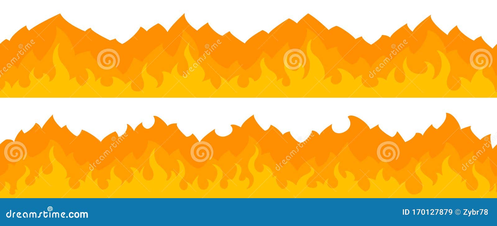 Fire flame frame borders stock vector. Illustration of flames - 170127879