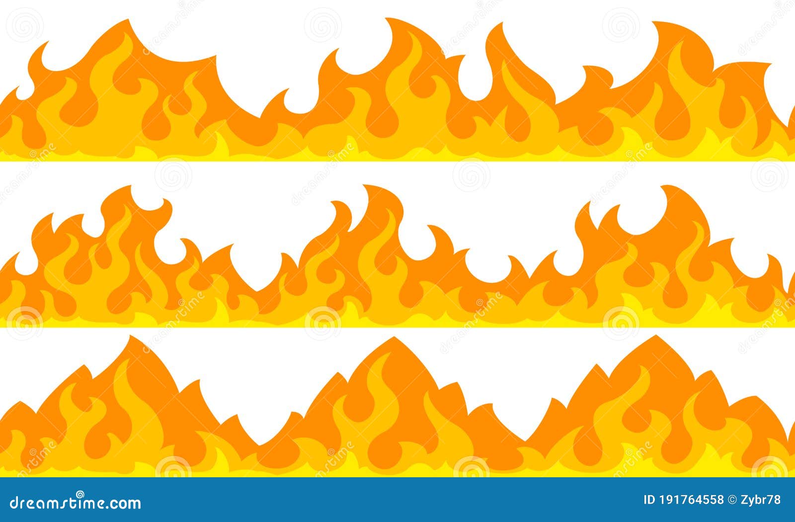 Fire flame frame borders stock vector. Illustration of barbecue - 191764558