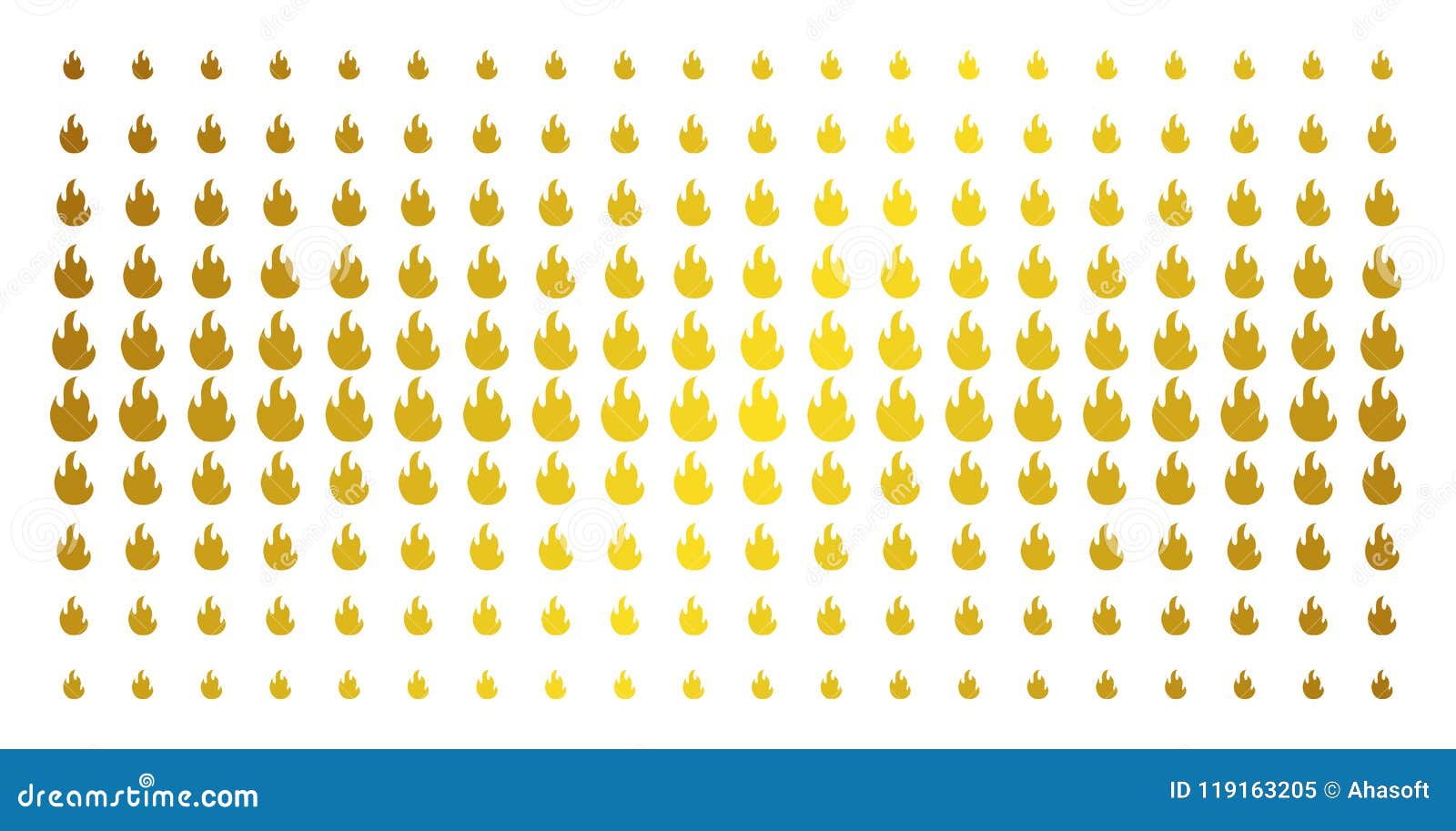 Fire Flame Gold Halftone Matrix Stock Vector - Illustration of ...