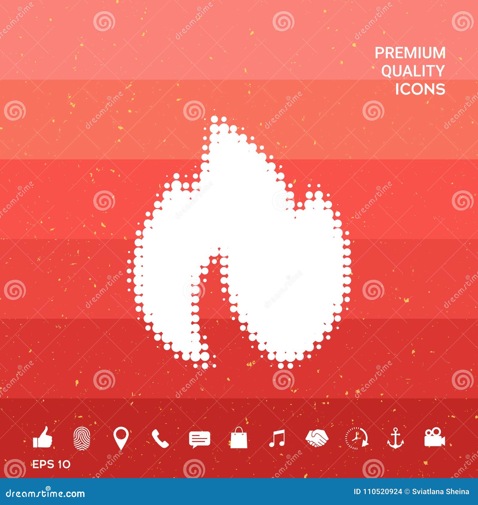 Fire, Flame - Halftone Logo. Stock Vector - Illustration of flammable ...