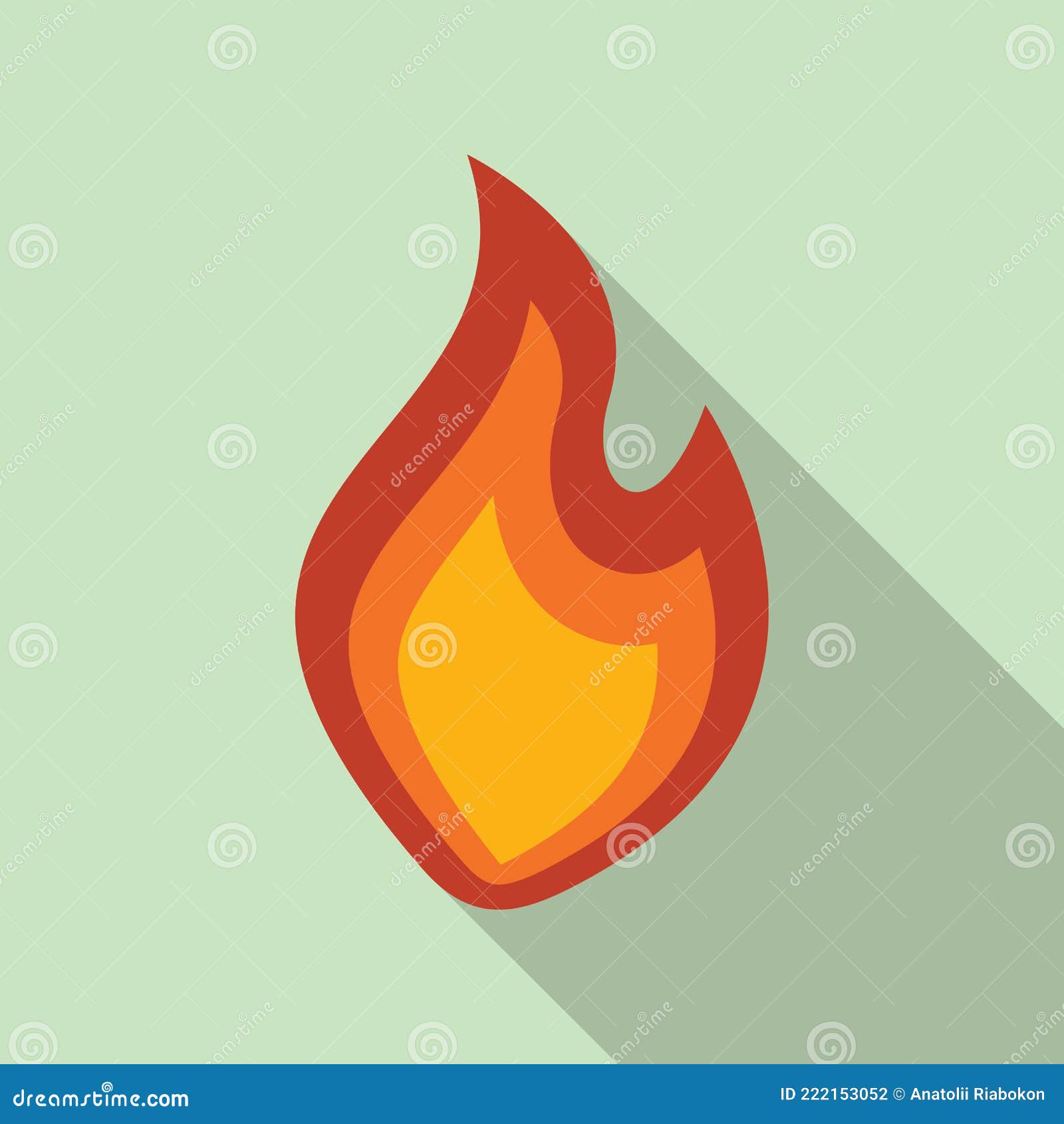 Fire Flame Ignite Icon, Flat Style Stock Vector - Illustration of power ...