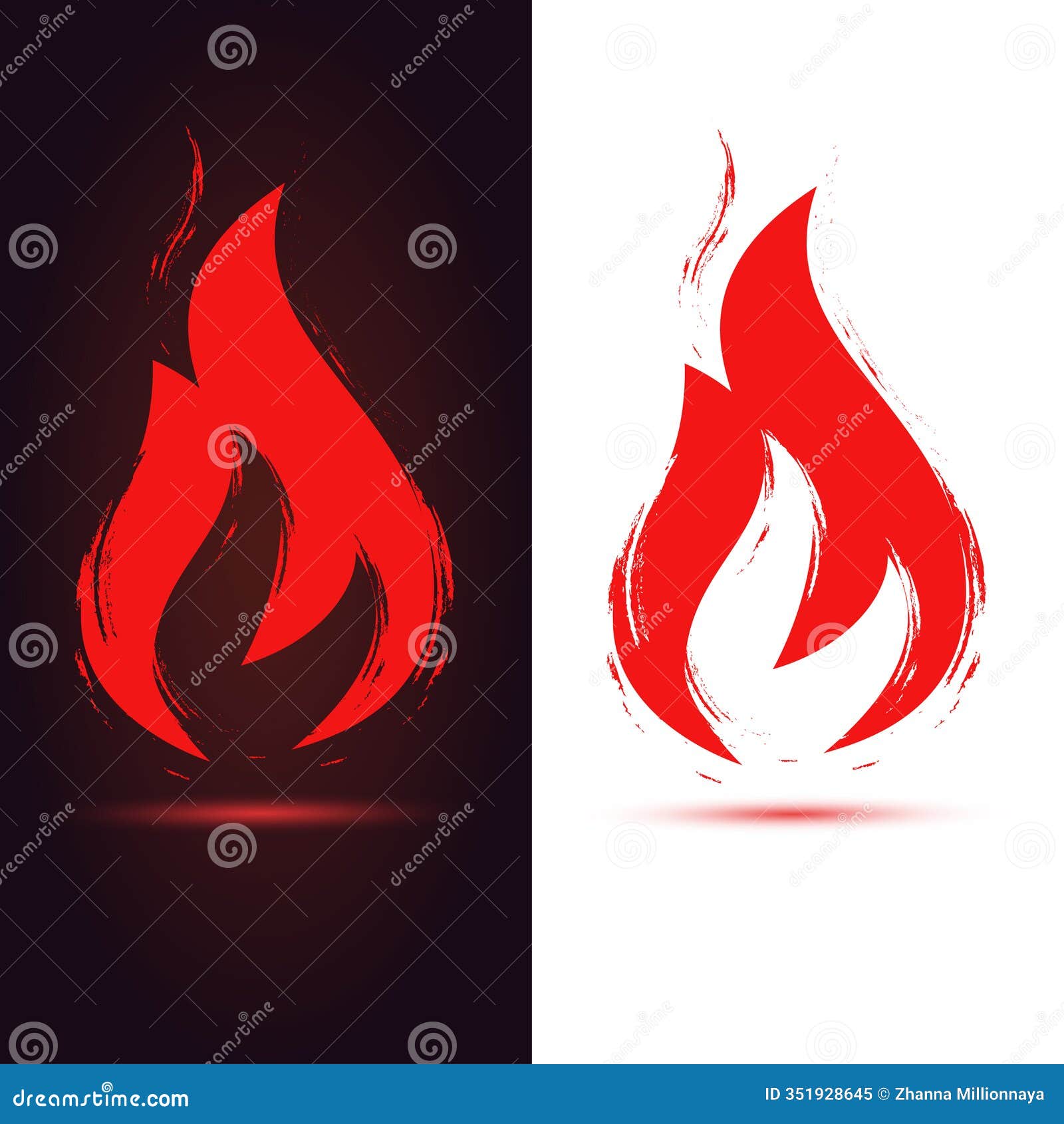Fire Flame Vector Symbol, Design Element Stock Illustration ...