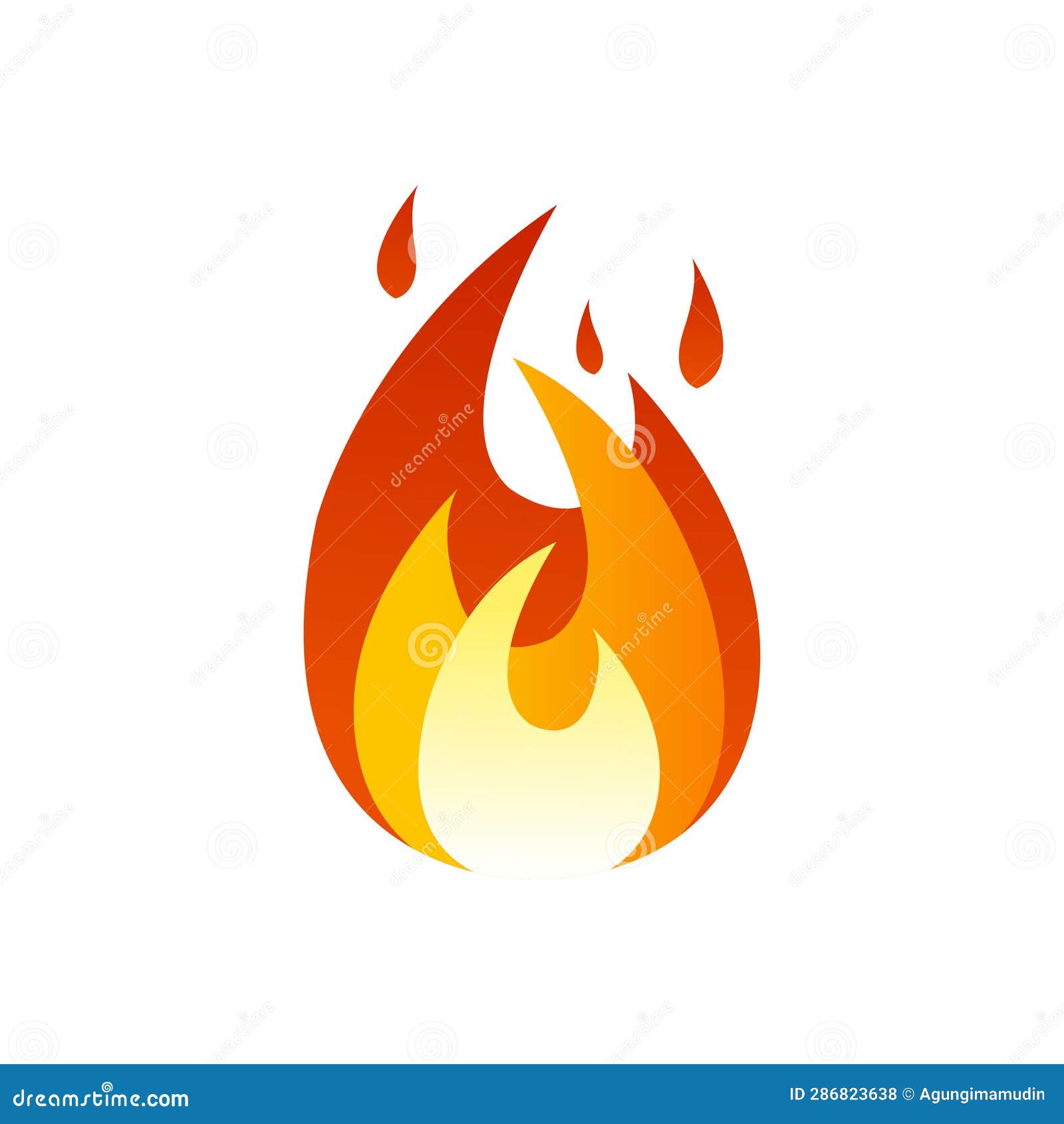 Fire Flame Icon. Fire Symbols Stock Illustration - Illustration of ...