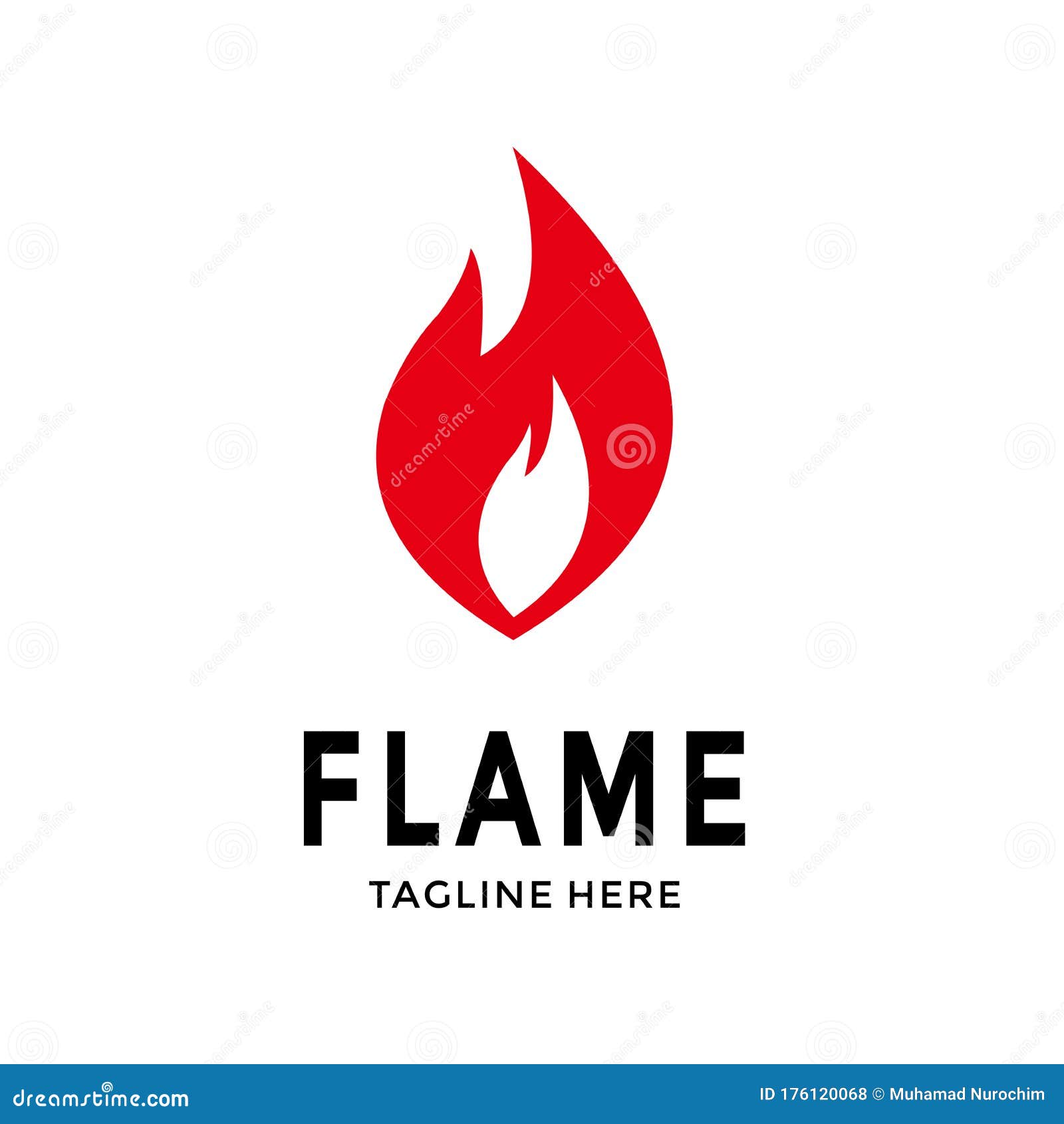 Fire Flame Logo Design Inspiration Stock Vector - Illustration of flame ...
