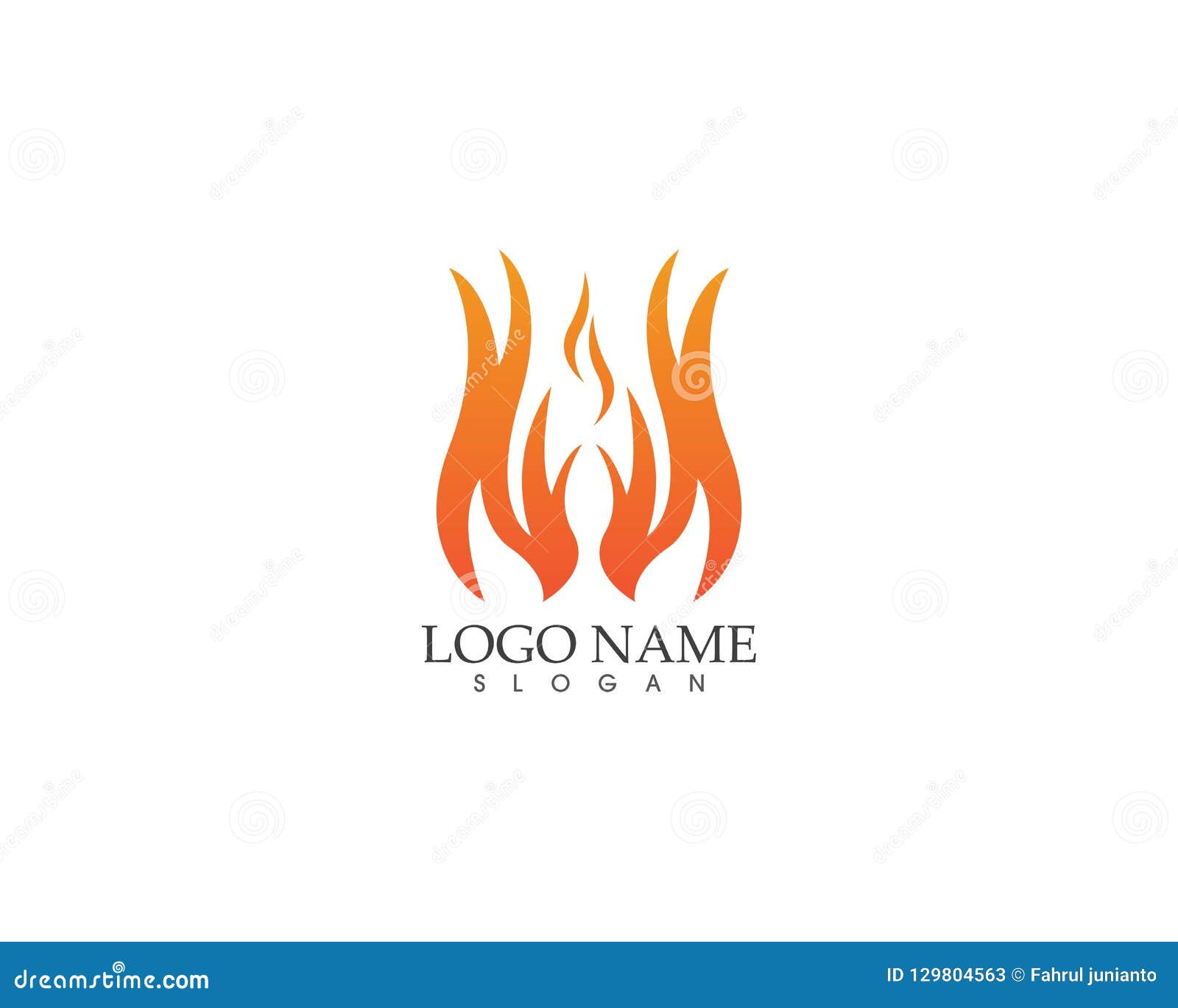 Fire Flame Logo Design Vector Stock Vector - Illustration of burn ...