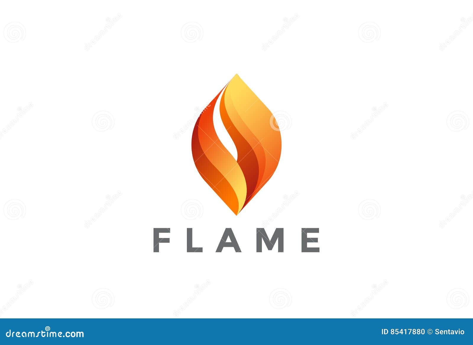 Fire Flame Logo Design Vector. Abstract Logotype Stock Vector ...