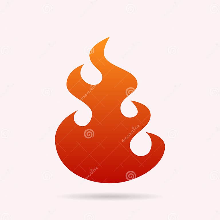 Fire Flame Logo Design Vector. Bonfire Silhouette Logotype Icon Stock ...