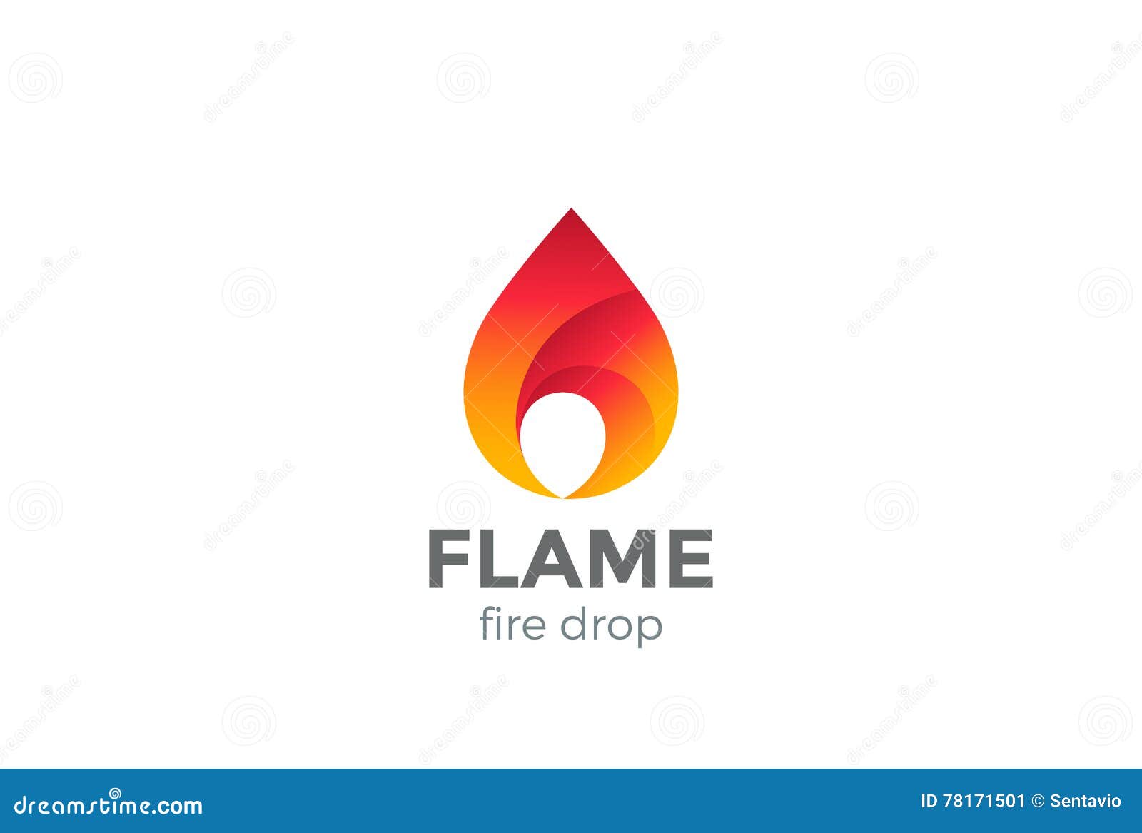Fire Flame Logo Design Vector Droplet. Red Drop Stock Vector ...