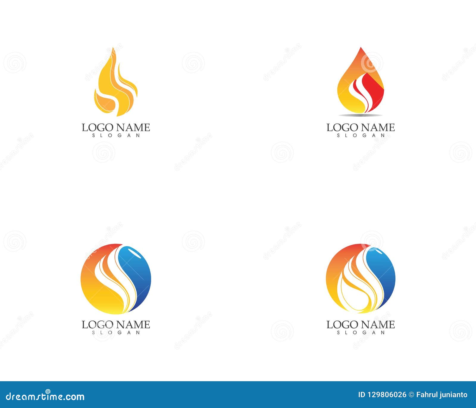 Fire Flame Logo Design Vector Stock Vector - Illustration of inferno ...