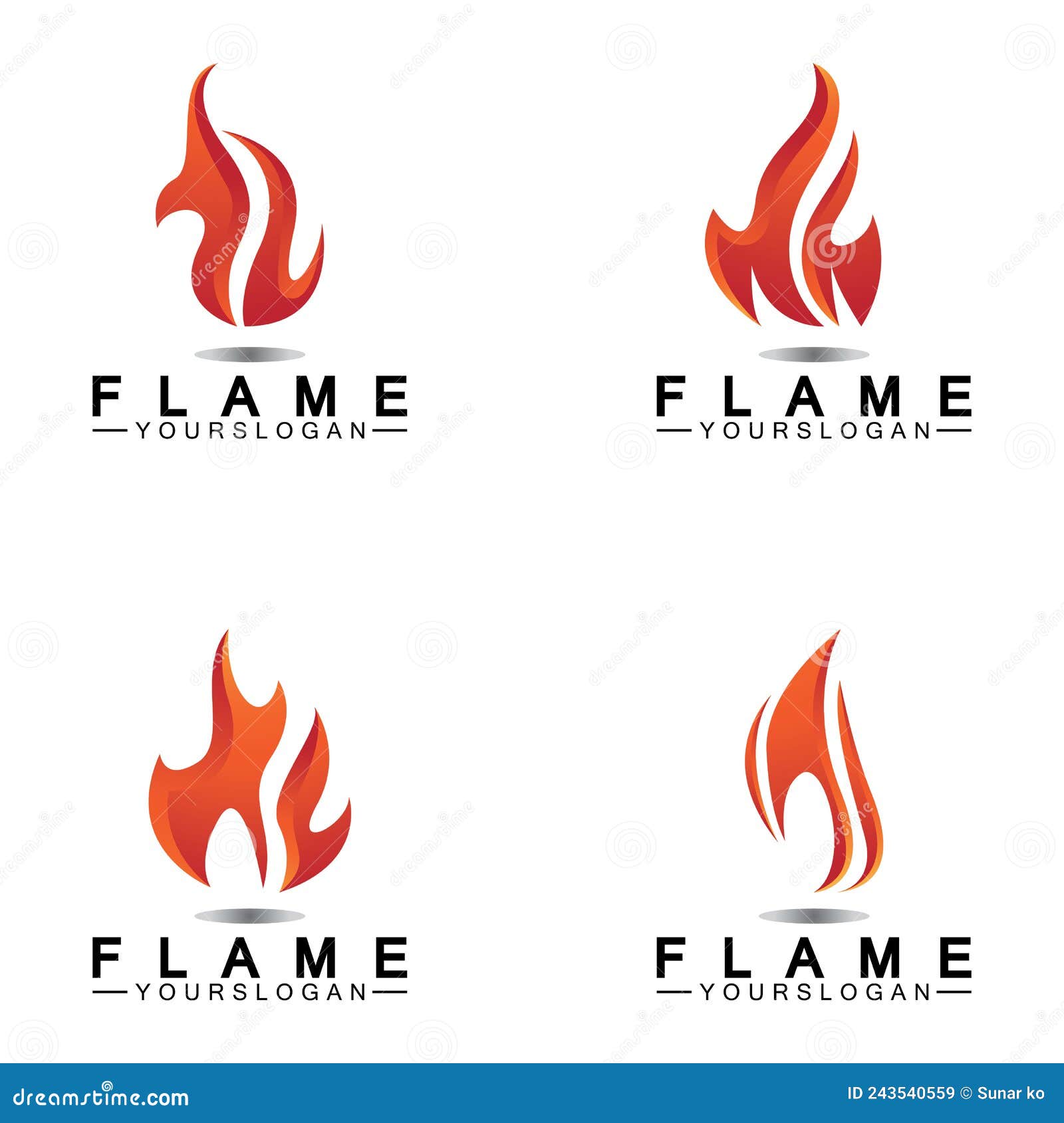 Fire Flame Logo Design Vector Template Stock Illustration ...
