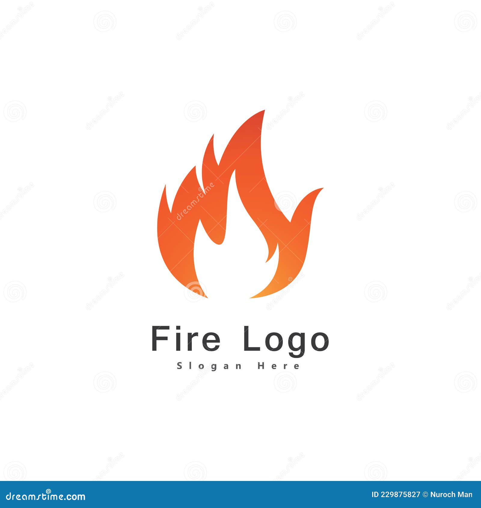 Fire Flame Logo Design Vector Template Drop Silhouette. Creative ...
