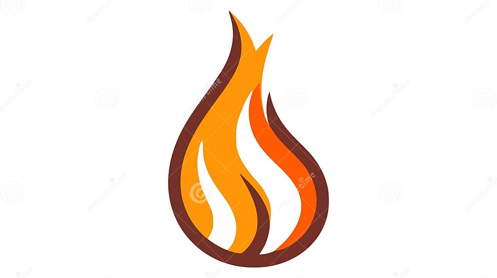 Fire Flame Logo Design Vector Template Droplet Shape. Red Drop Logotype ...