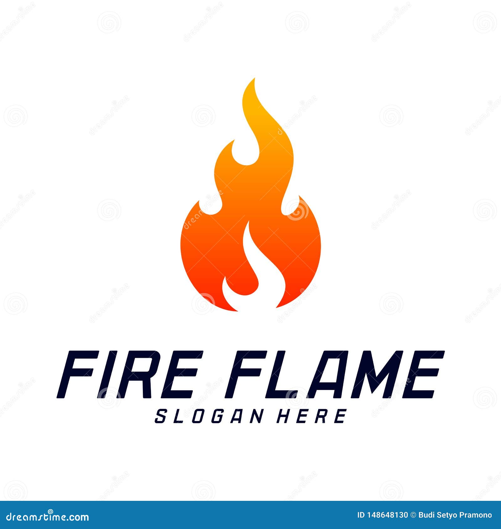 Fire Flame Logo Design Vector Template. Icon Symbol Stock Vector ...
