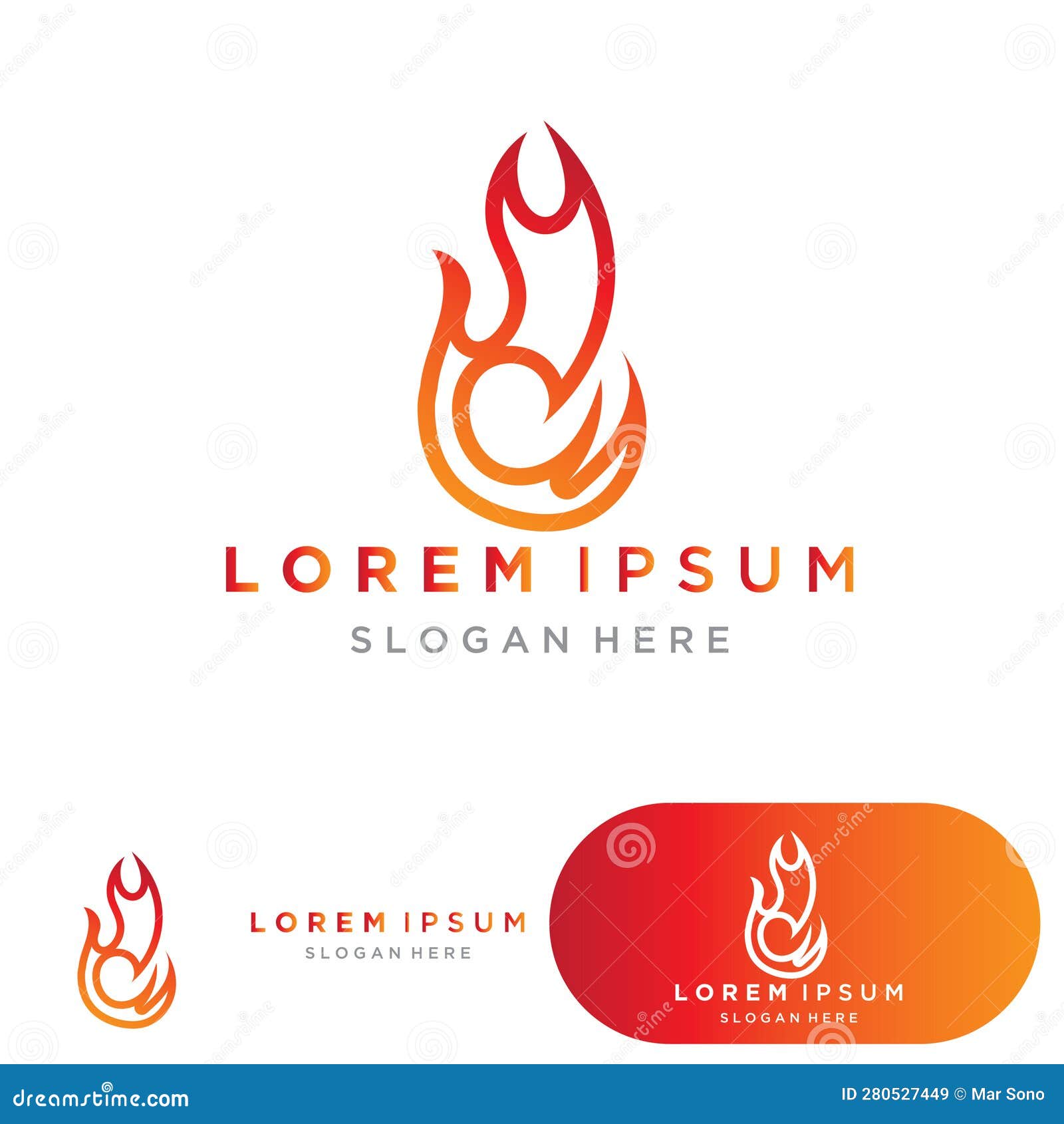 Fire Flame Logo Icon Vector Design Template Stock Vector - Illustration of graphic, power: 280527449