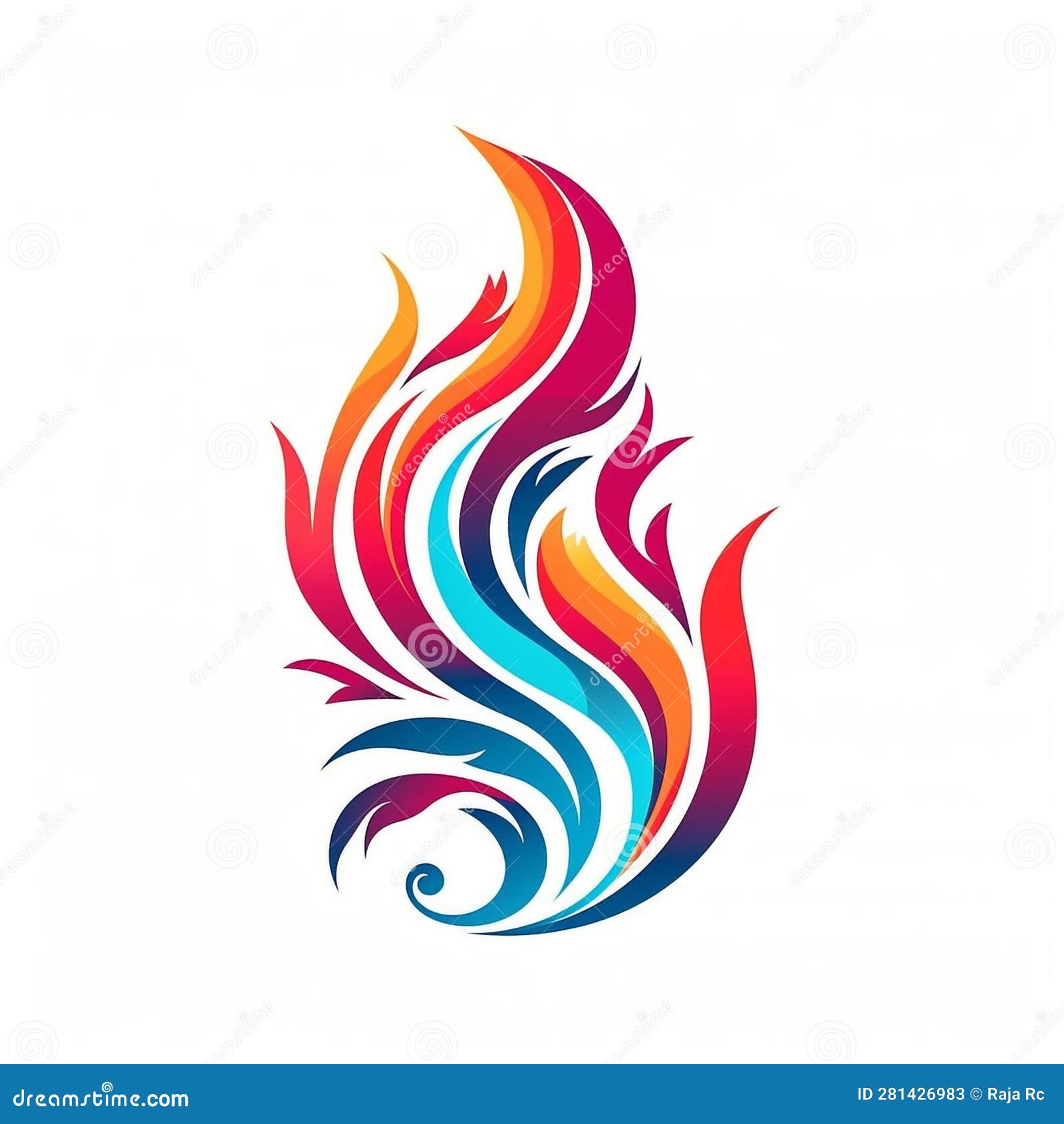 Fire flame logo stock illustration. Illustration of burning - 281426983
