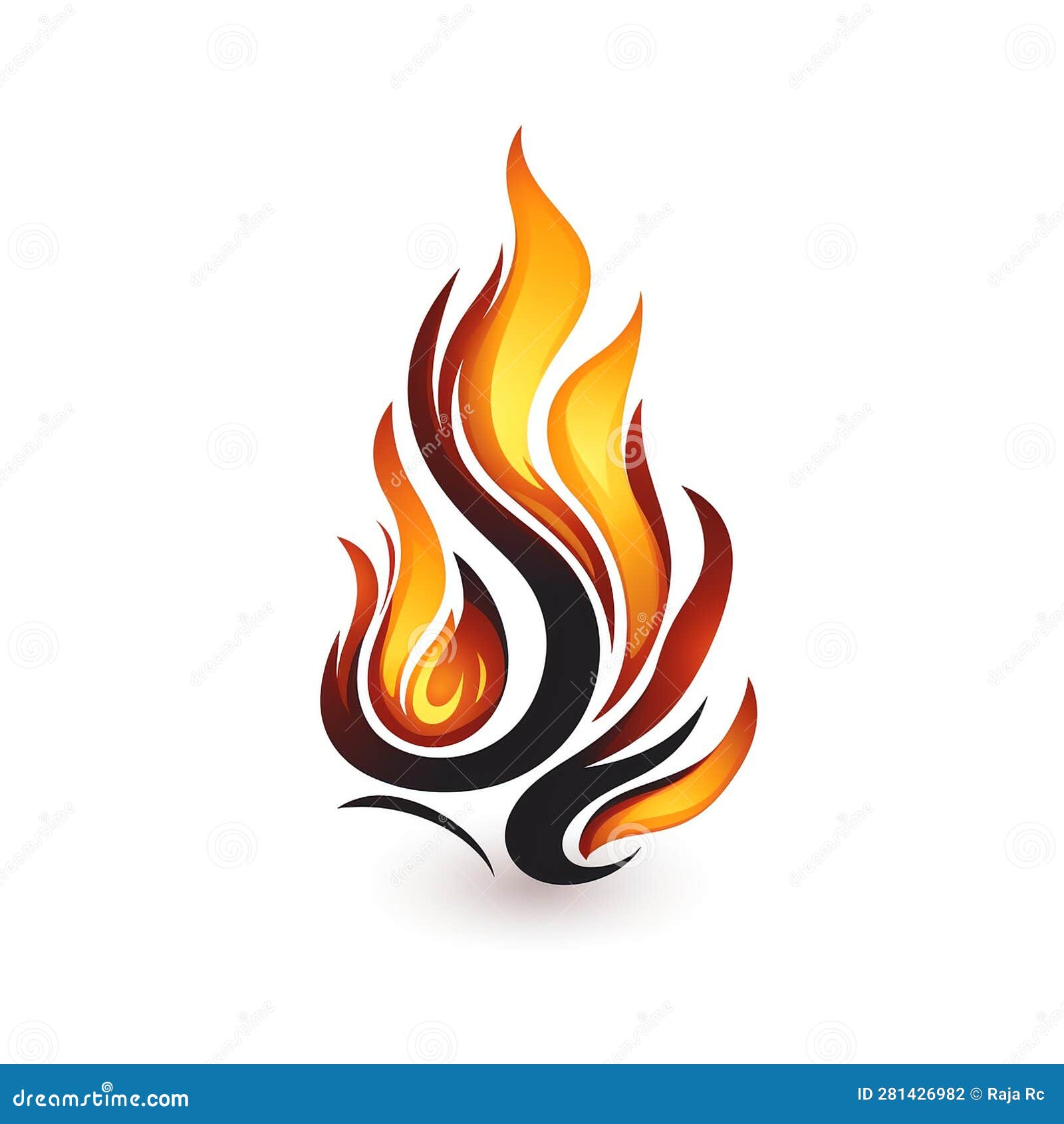 Fire flame logo stock illustration. Illustration of blazing - 281426982