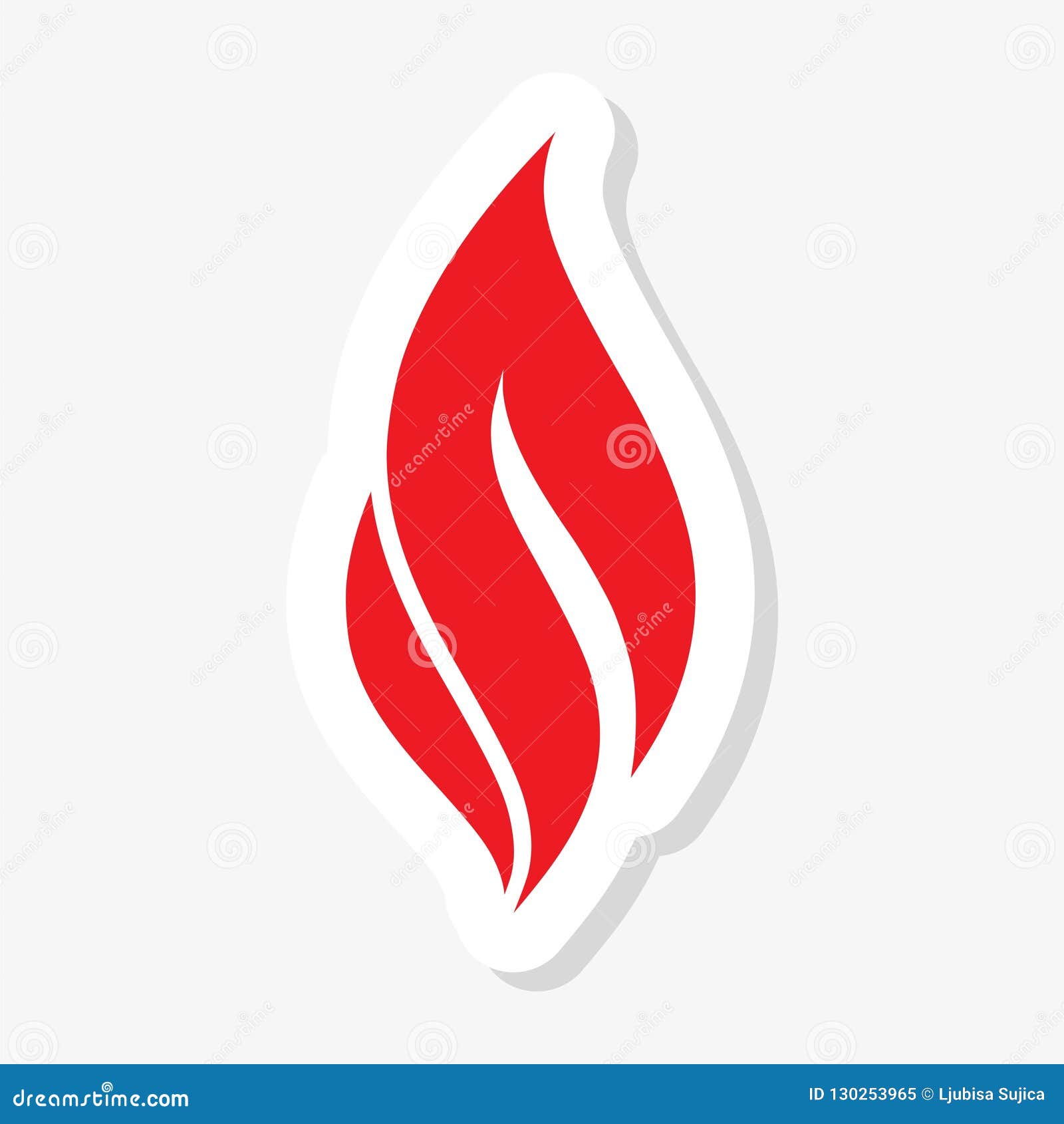 Fire Flame Logo sticker stock vector. Illustration of logotype - 130253965