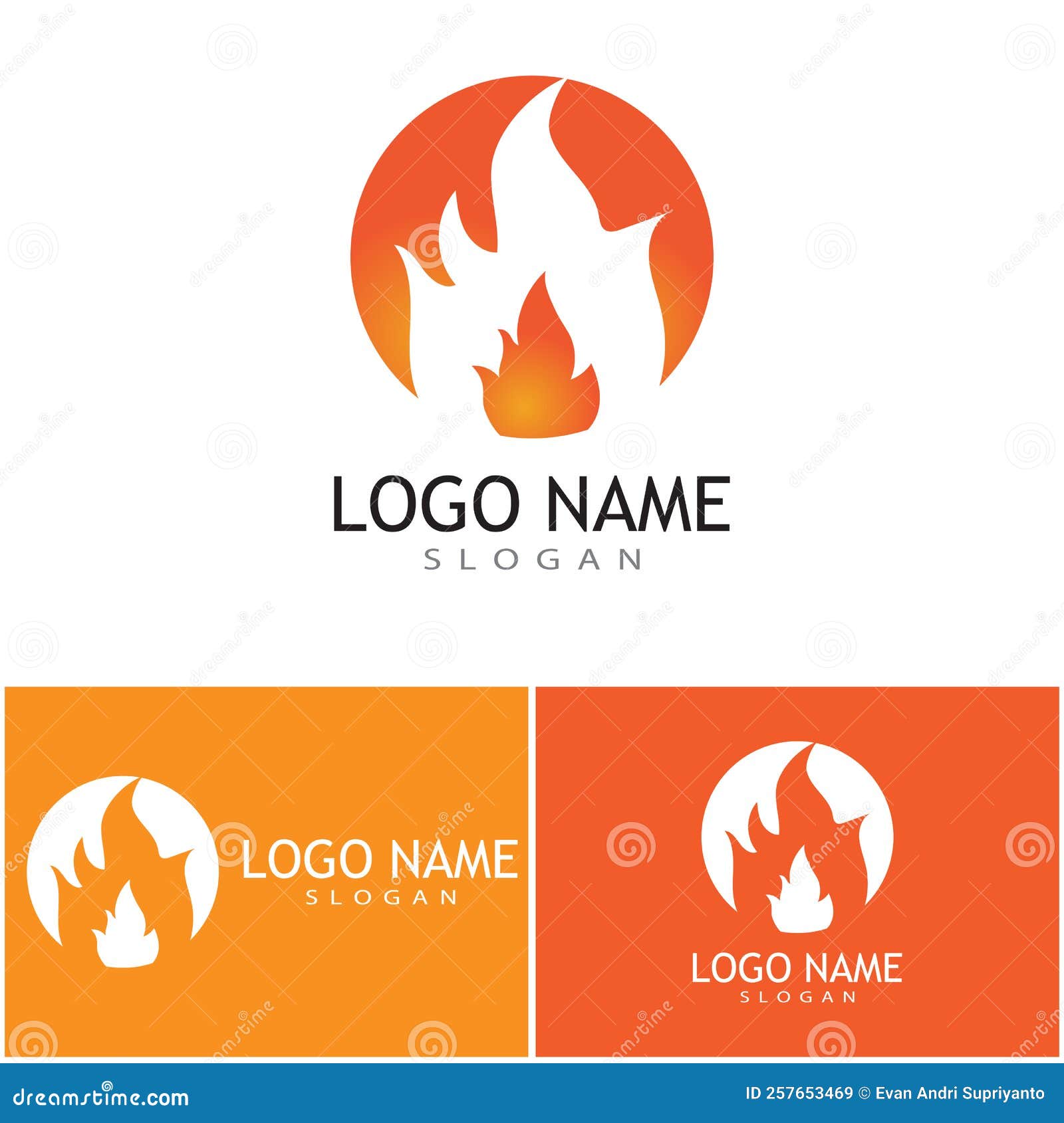 Fire Flame Logo Vector Concept Design Stock Vector - Illustration of ...