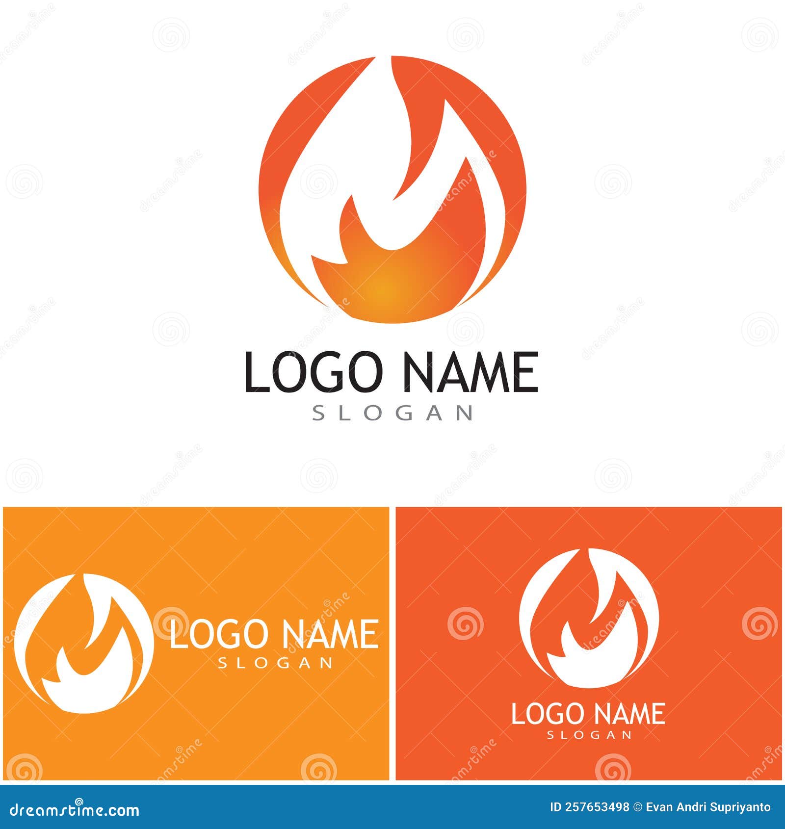 Fire Flame Logo Vector Concept Design Stock Vector - Illustration of graphic, heat: 257653498