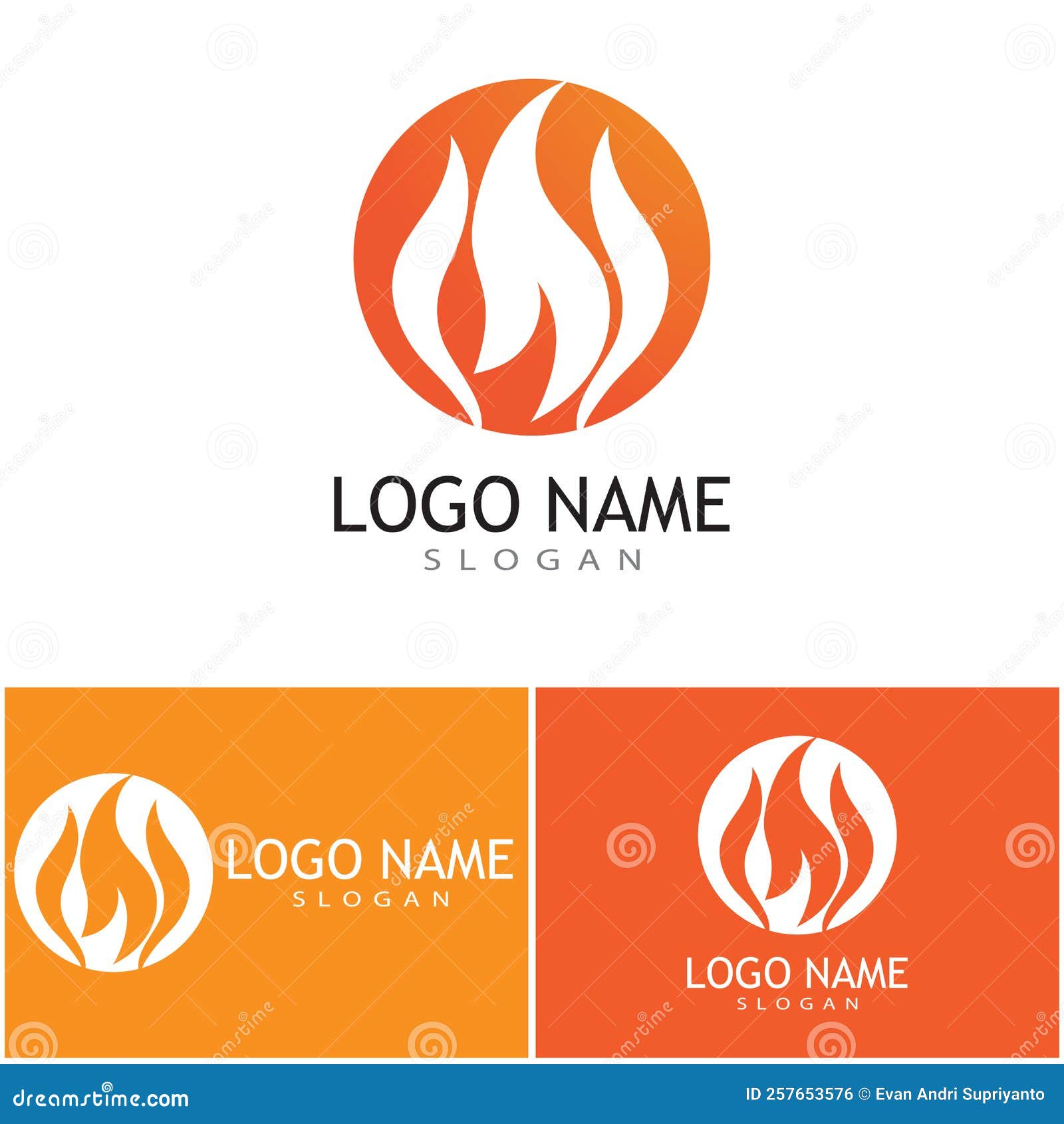 Fire Flame Logo Vector Concept Design Stock Vector - Illustration of ...