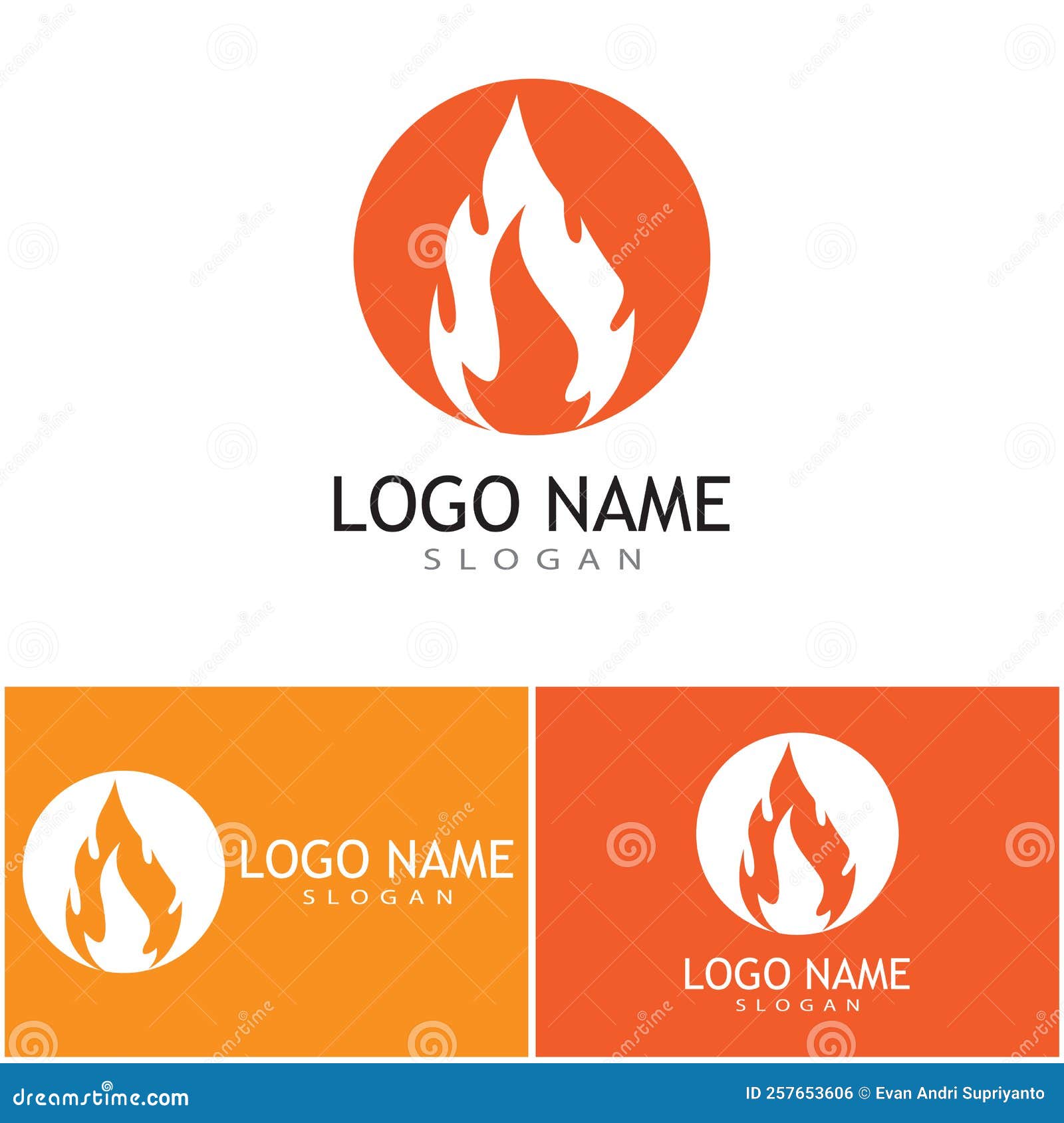 Fire Flame Logo Vector Concept Design Stock Vector - Illustration of ...