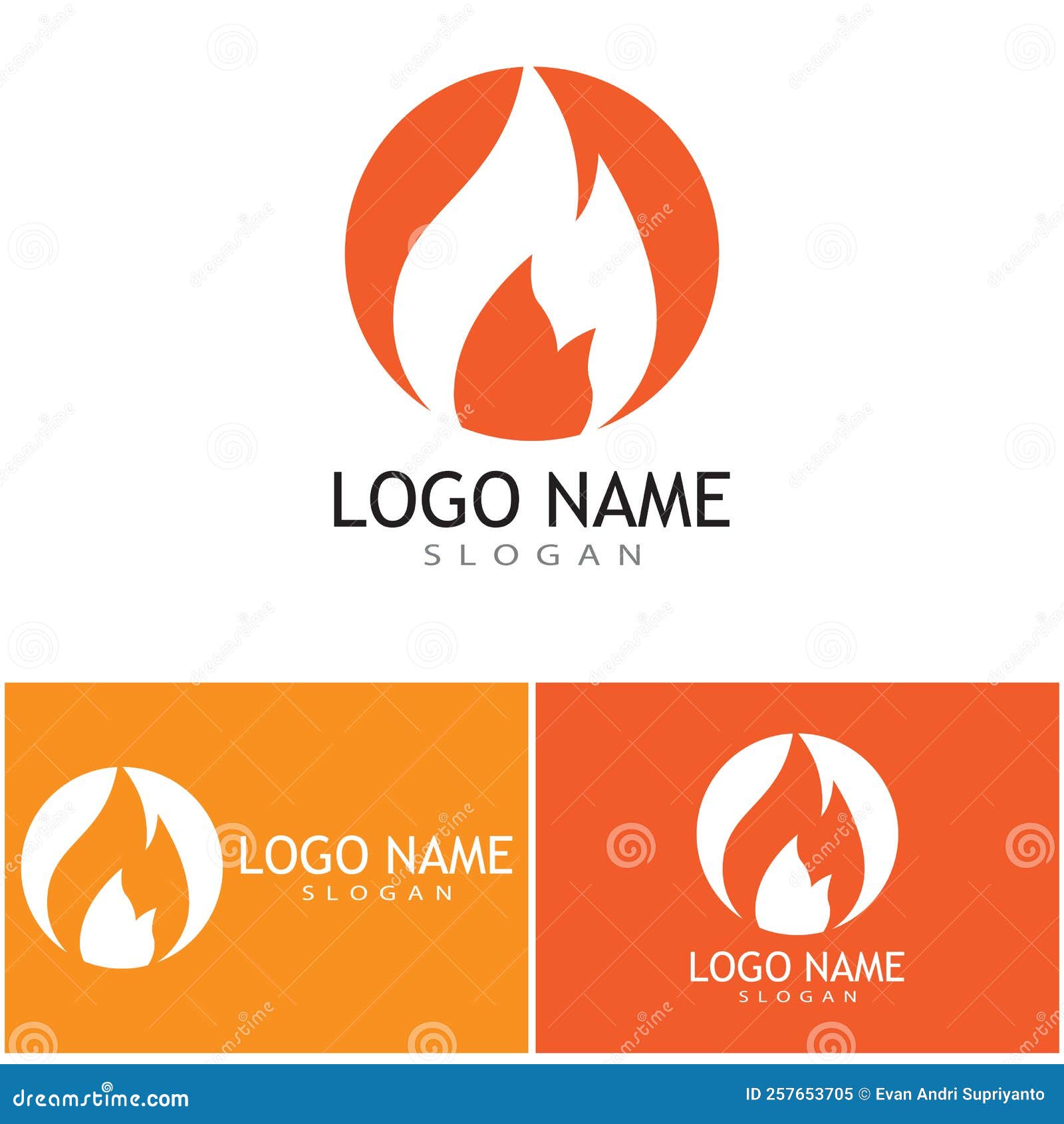 Fire Flame Logo Vector Concept Design Stock Vector - Illustration of ...