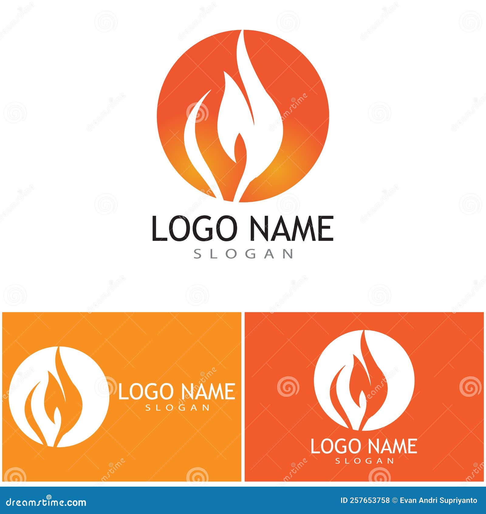 Fire Flame Logo Vector Concept Design Stock Vector - Illustration of ...