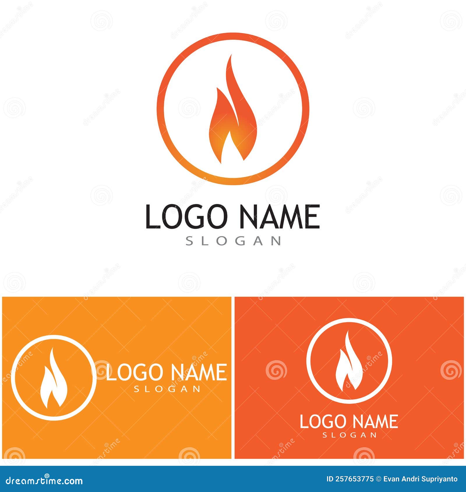 Fire Flame Logo Vector Concept Design Stock Vector - Illustration of ...