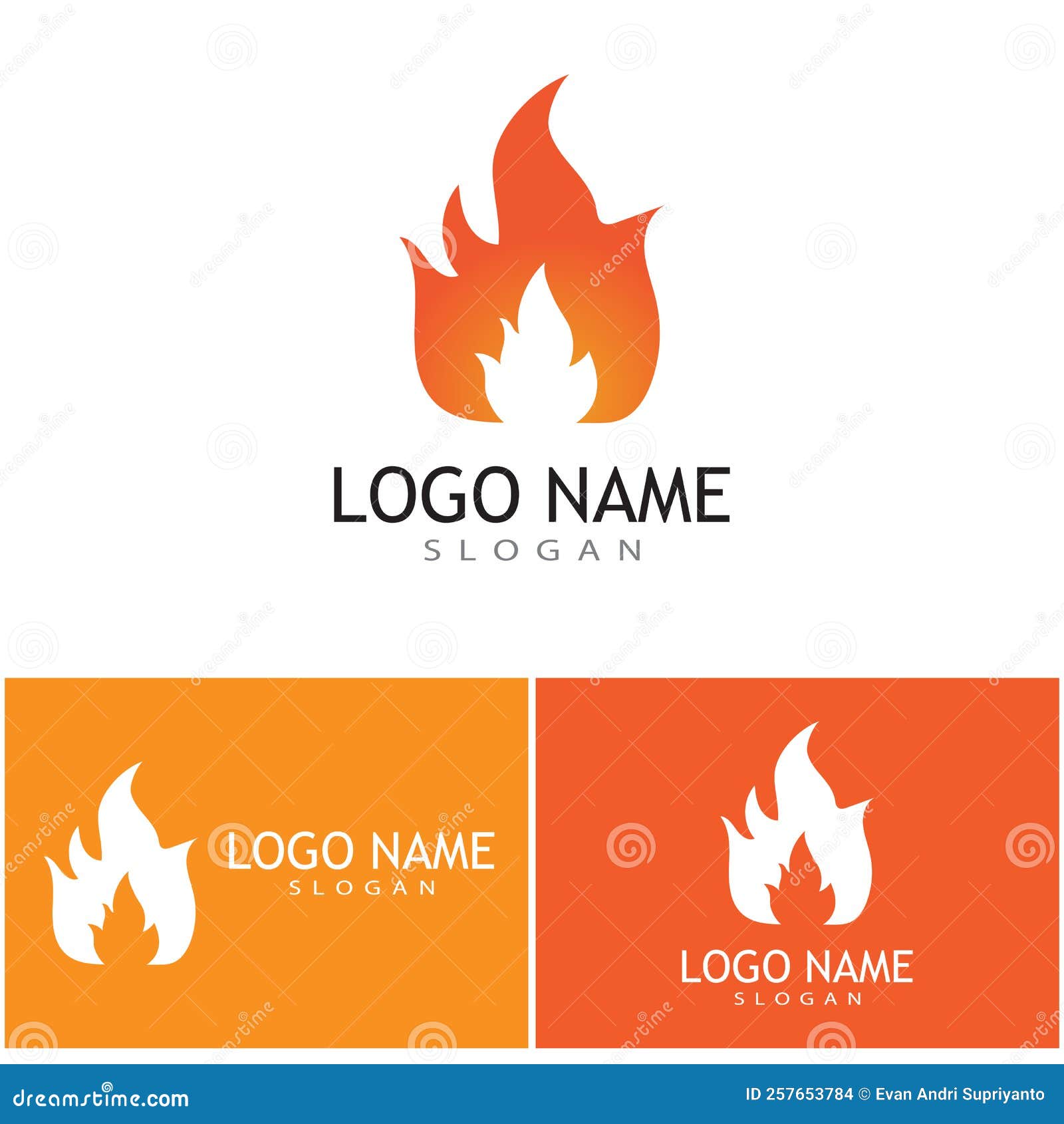 Fire Flame Logo Vector Concept Design Stock Vector - Illustration of ...