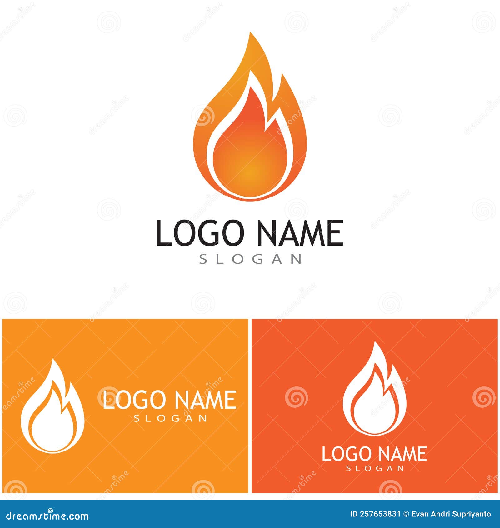 Fire Flame Logo Vector Concept Design Stock Vector - Illustration of ...