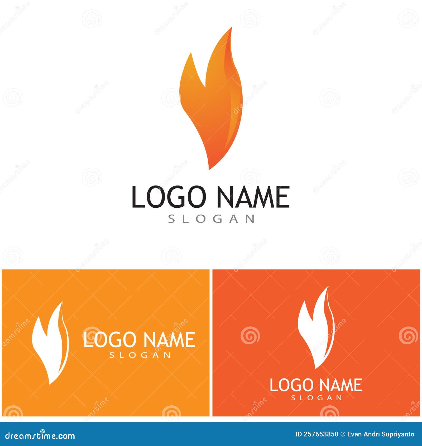 Fire Flame Logo Vector Concept Design Stock Vector - Illustration of ...