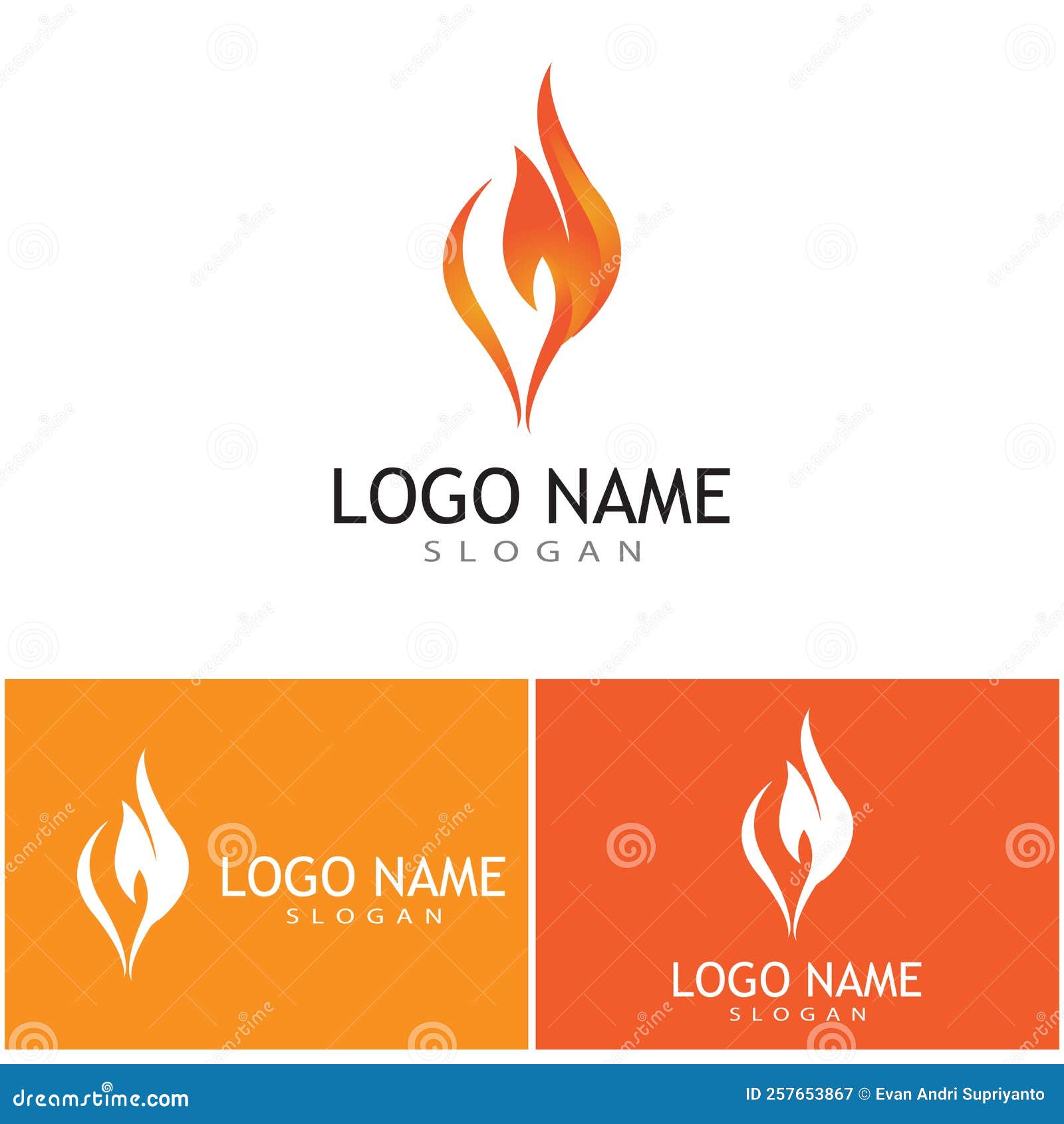 Fire Flame Logo Vector Concept Design Stock Vector - Illustration of ...