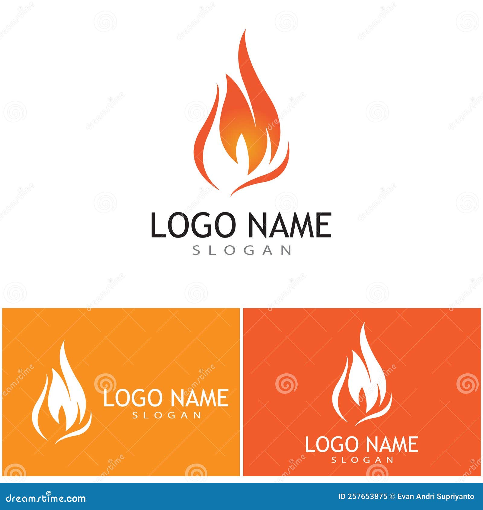 Fire Flame Logo Vector Concept Design Stock Vector - Illustration of ...