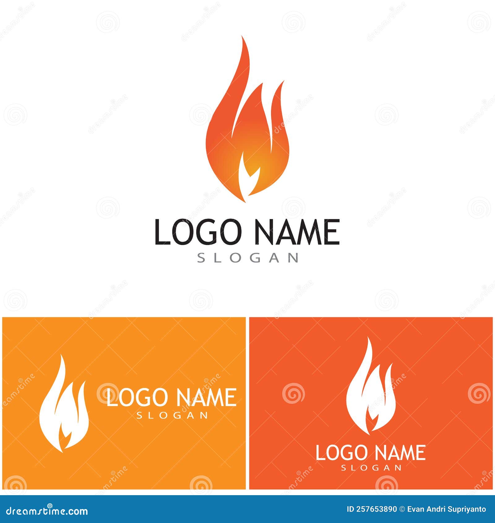 Fire Flame Logo Vector Concept Design Stock Vector - Illustration of ...