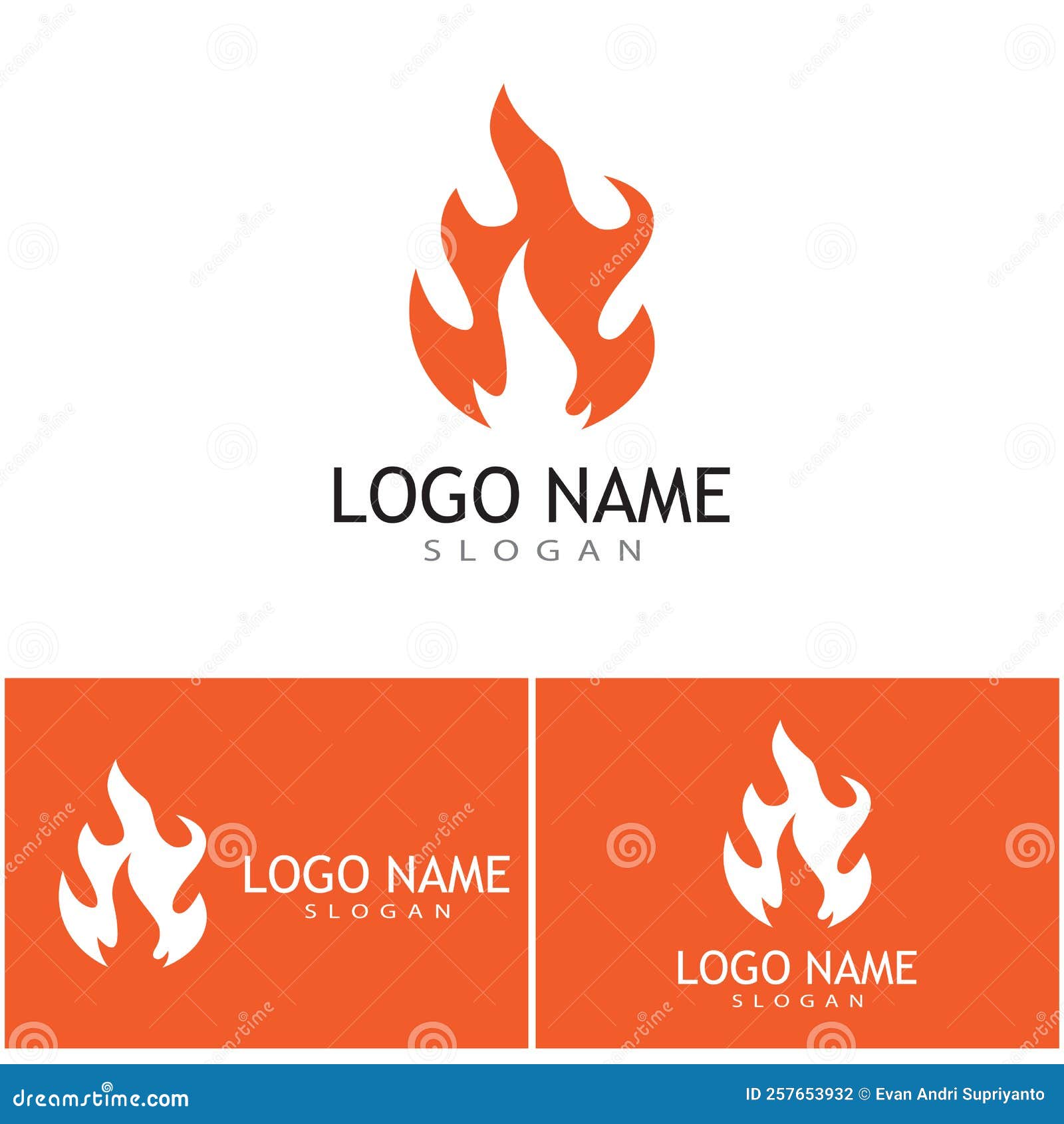 Fire Flame Logo Vector Concept Design Stock Vector - Illustration of ...