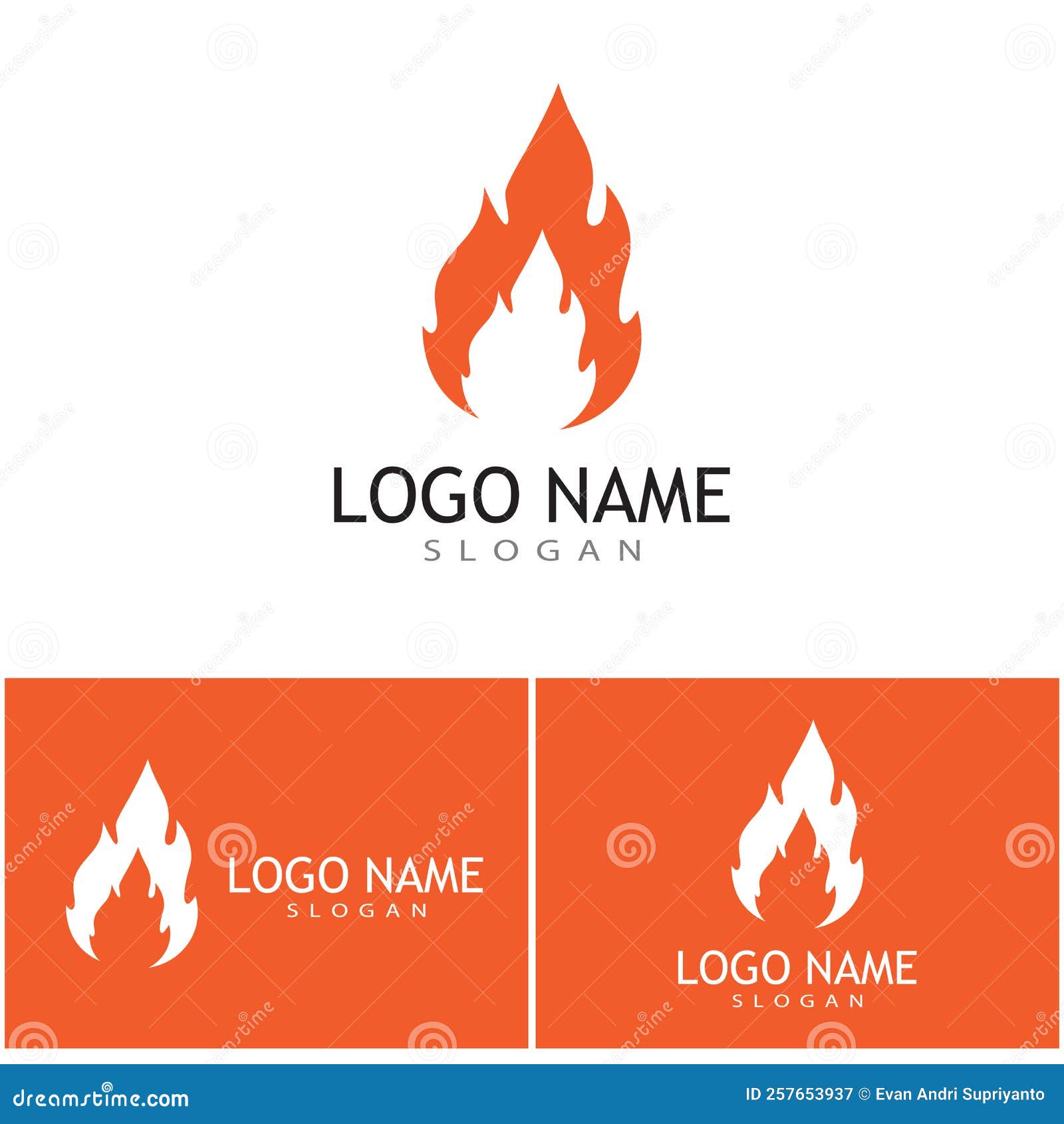 Fire Flame Logo Vector Concept Design Stock Vector - Illustration of ...