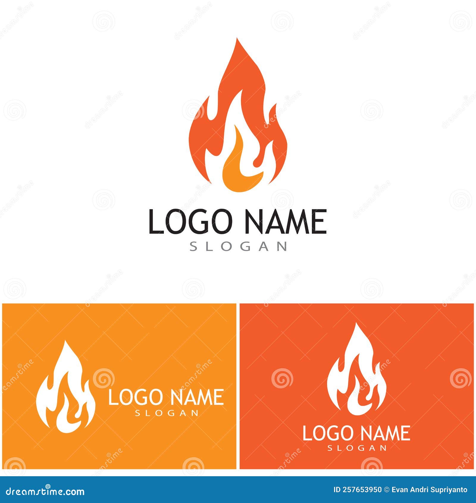 Fire Flame Logo Vector Concept Design Stock Vector - Illustration of ...