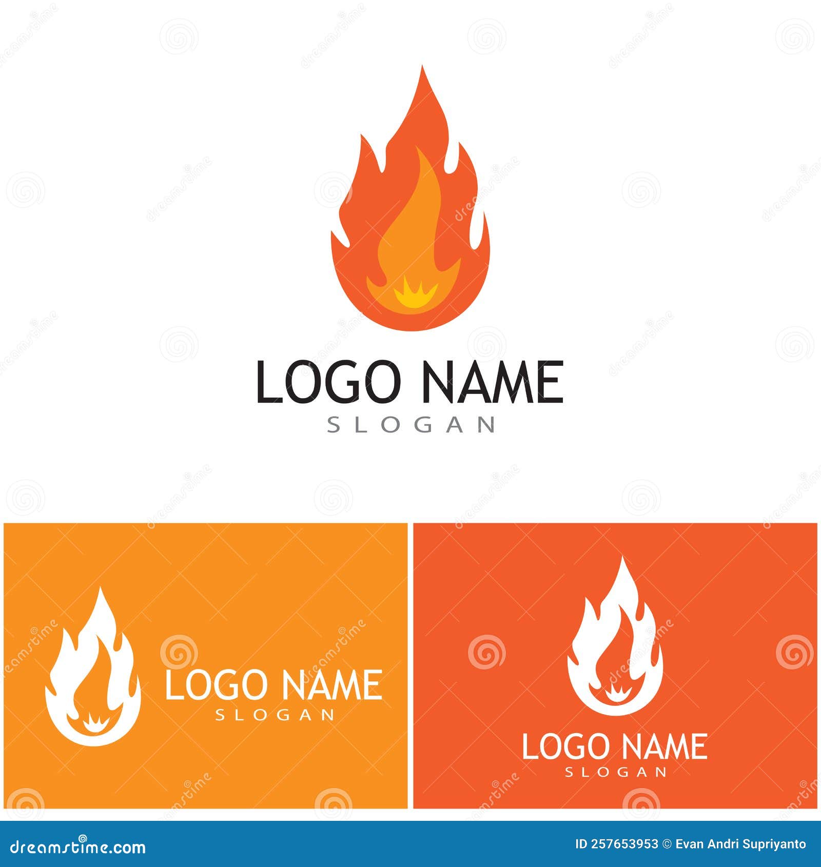 Fire Flame Logo Vector Concept Design Stock Vector - Illustration of ...