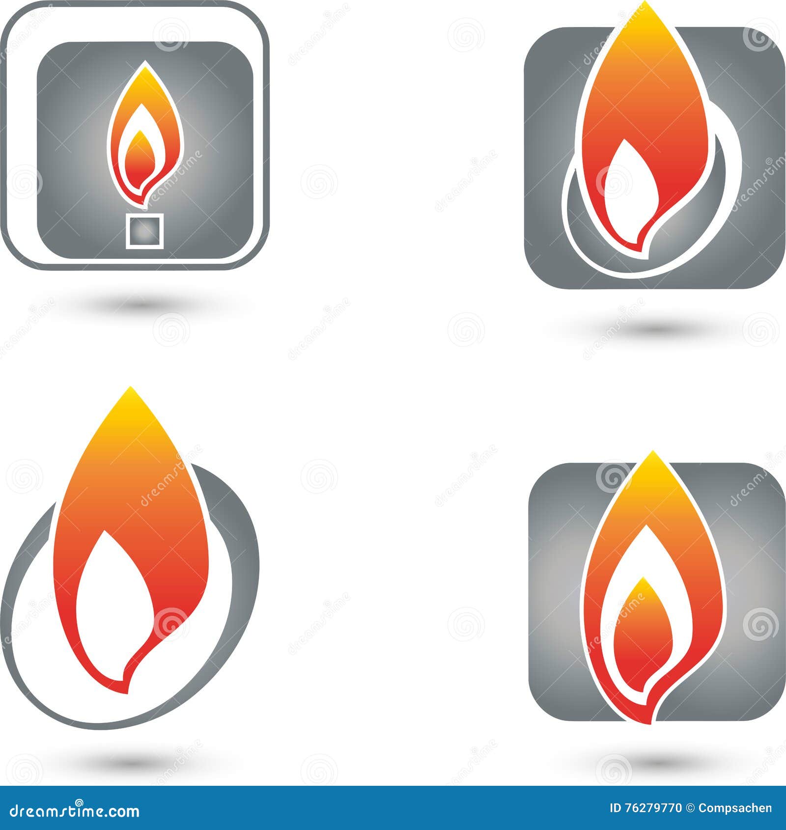 Fire, Flame, Logos, Collection Stock Vector - Illustration of service ...