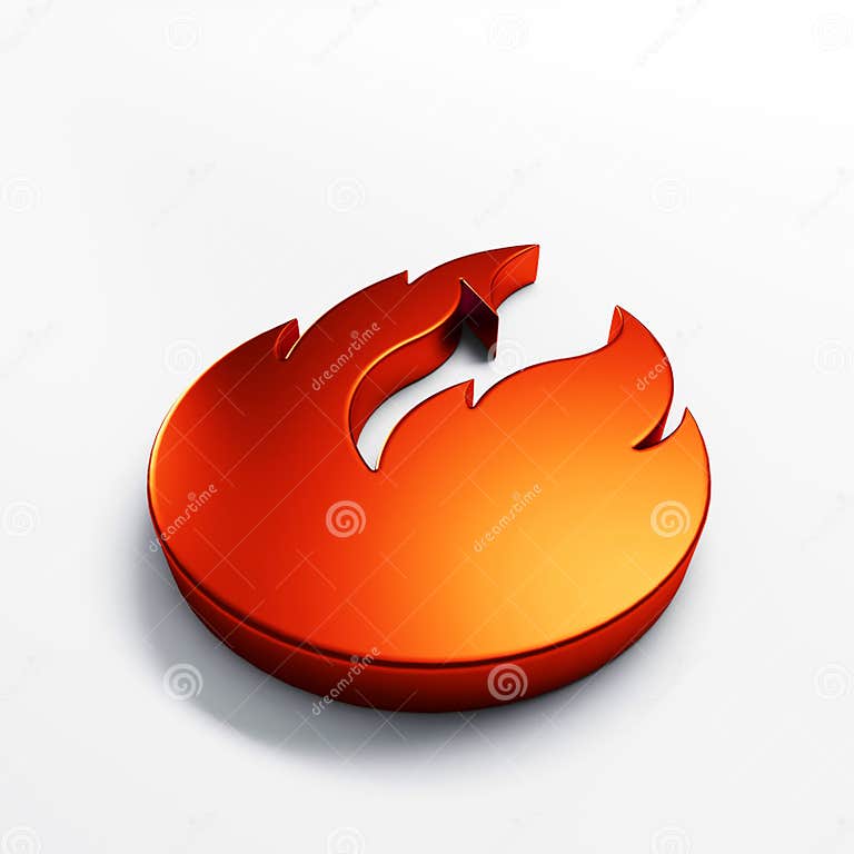 Fire Flame with Negative Space. 3D Render Illustration Stock ...