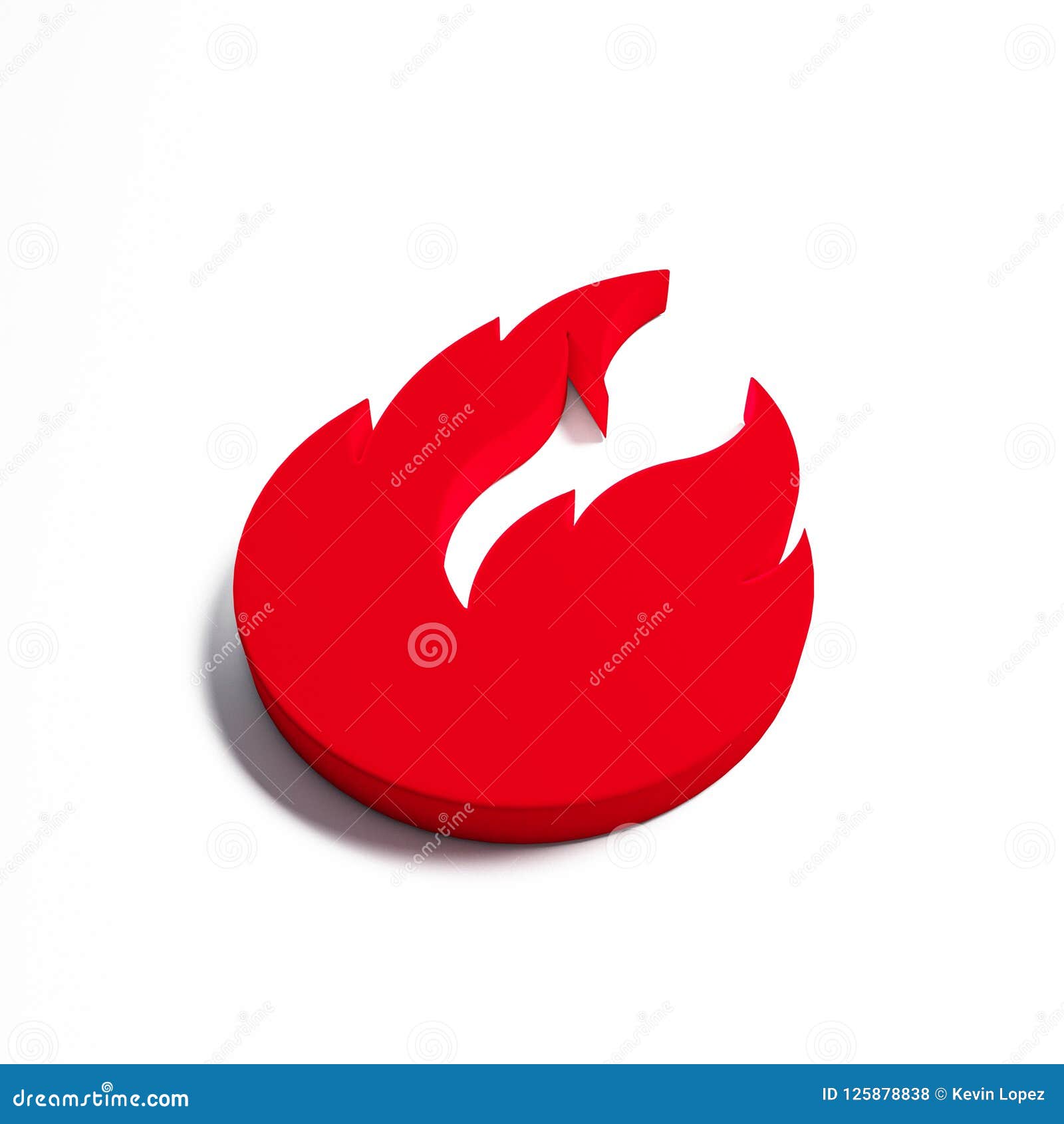 Fire Flame with Negative Space. 3D Render Illustration Stock ...