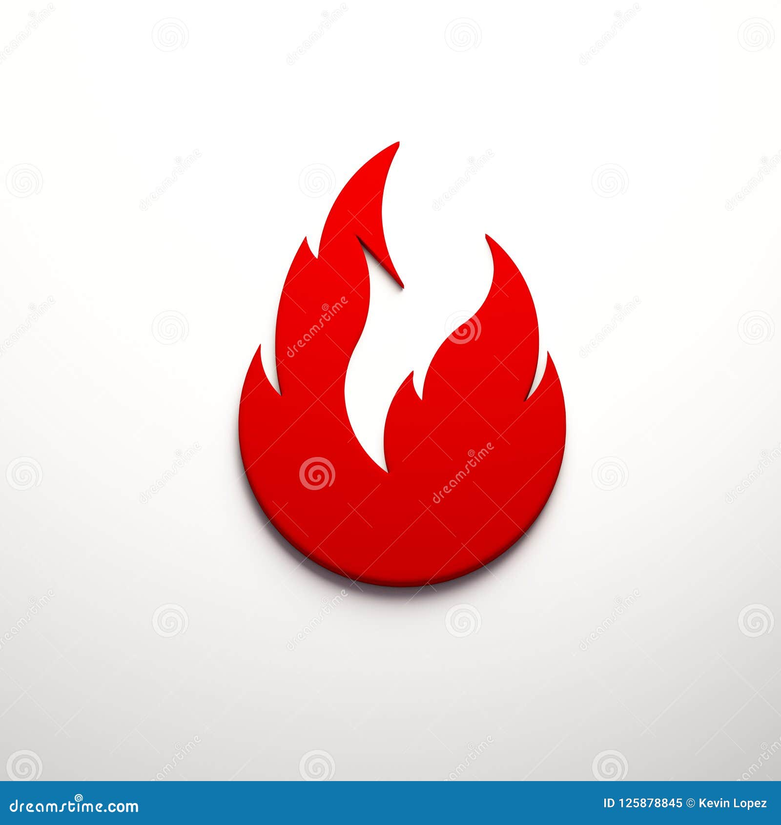 Fire Flame with Negative Space. 3D Render Illustration Stock ...