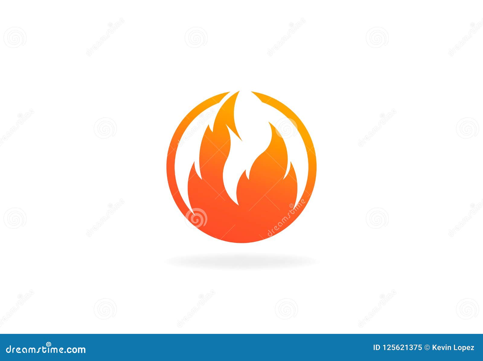 Fire Flame with Negative Space. Vector Logo Symbol Stock Vector ...