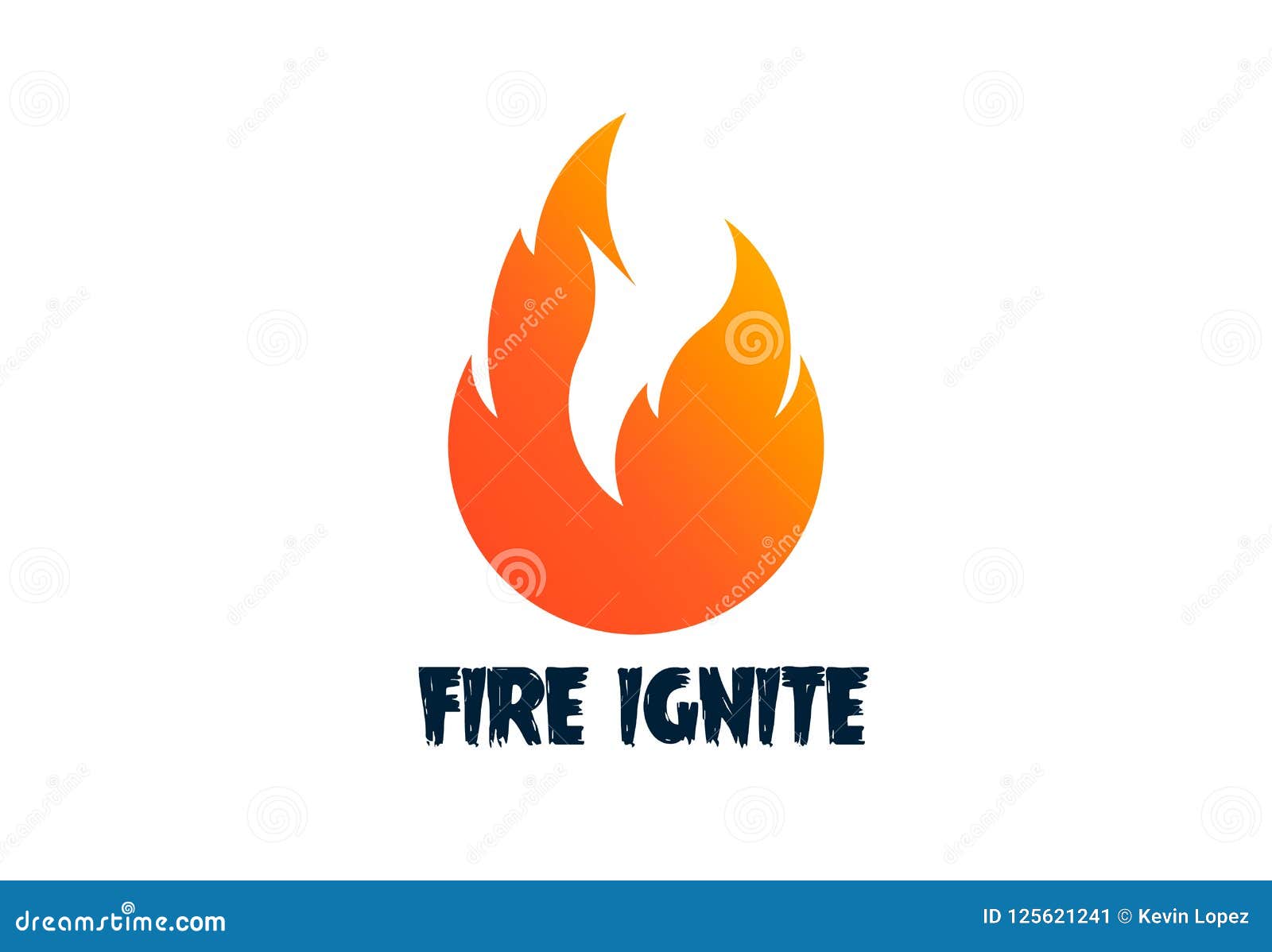 Fire Flame with Negative Space. Vector Logo Symbol Stock Vector ...
