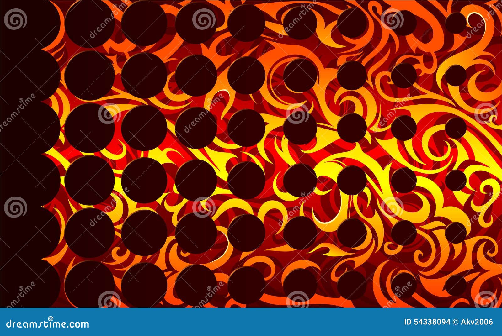 Fire flame ornament stock vector. Illustration of bonfire - 54338094